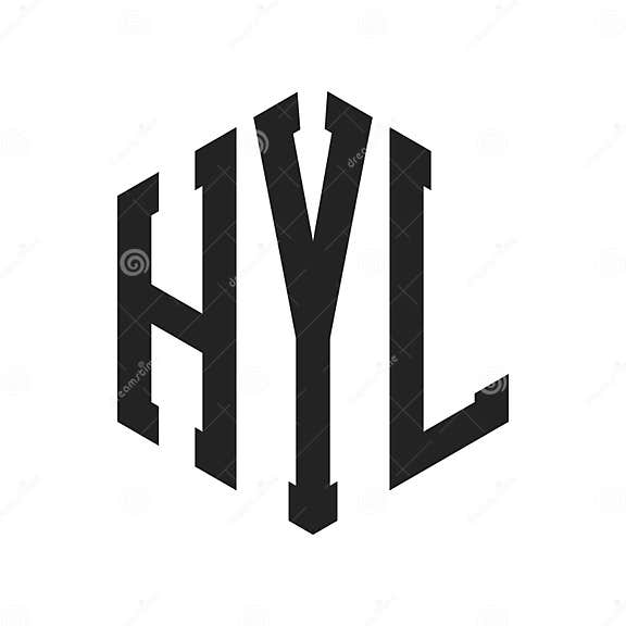 HYL Logo Design. Initial Letter HYL Monogram Logo Using Hexagon Shape Stock Illustration ...