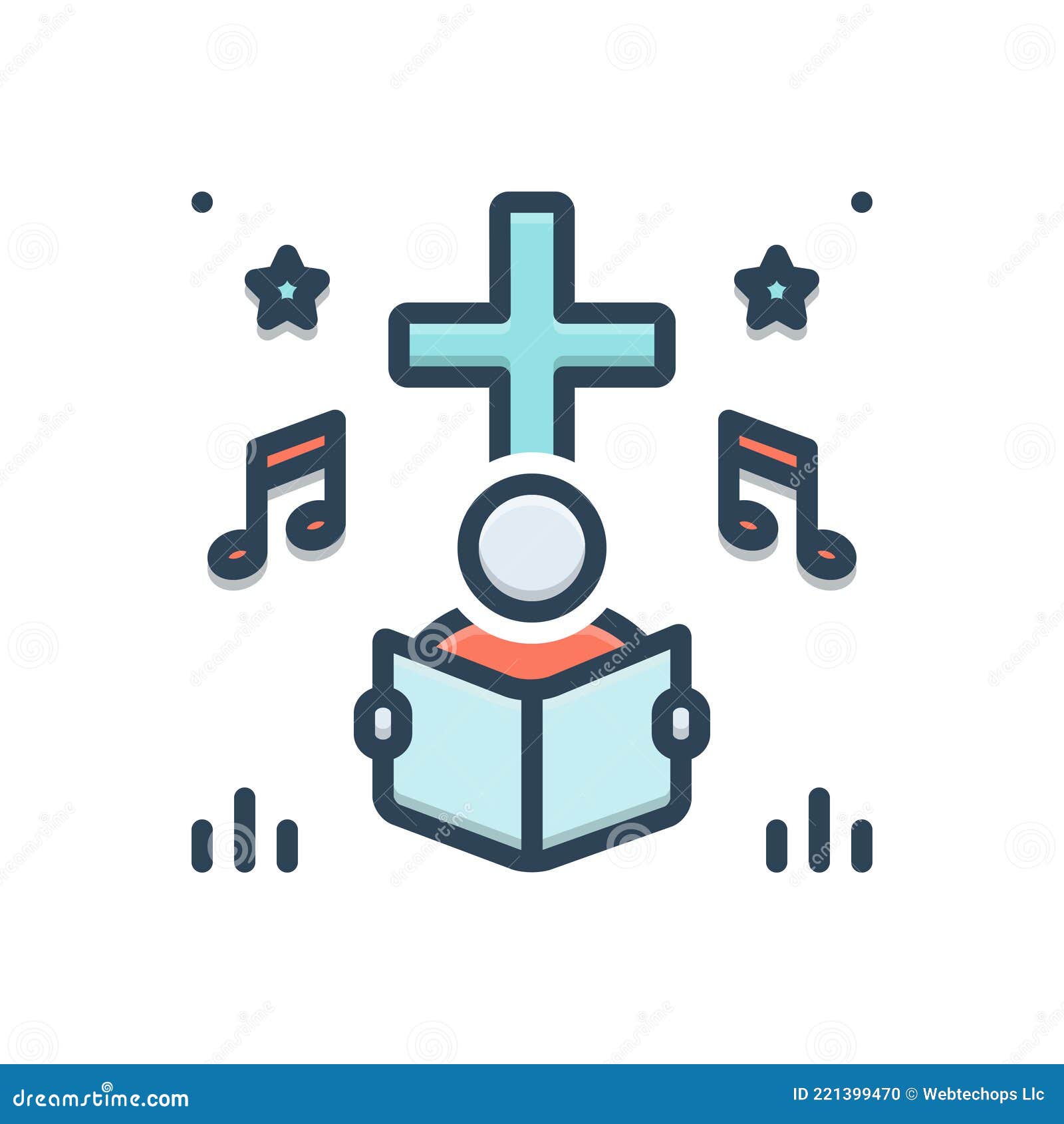 Mix Icon For Hymn, Psalm And Homily Vector Illustration | CartoonDealer ...