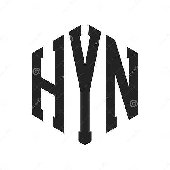 HYN Logo Design. Initial Letter HYN Monogram Logo Using Hexagon Shape ...