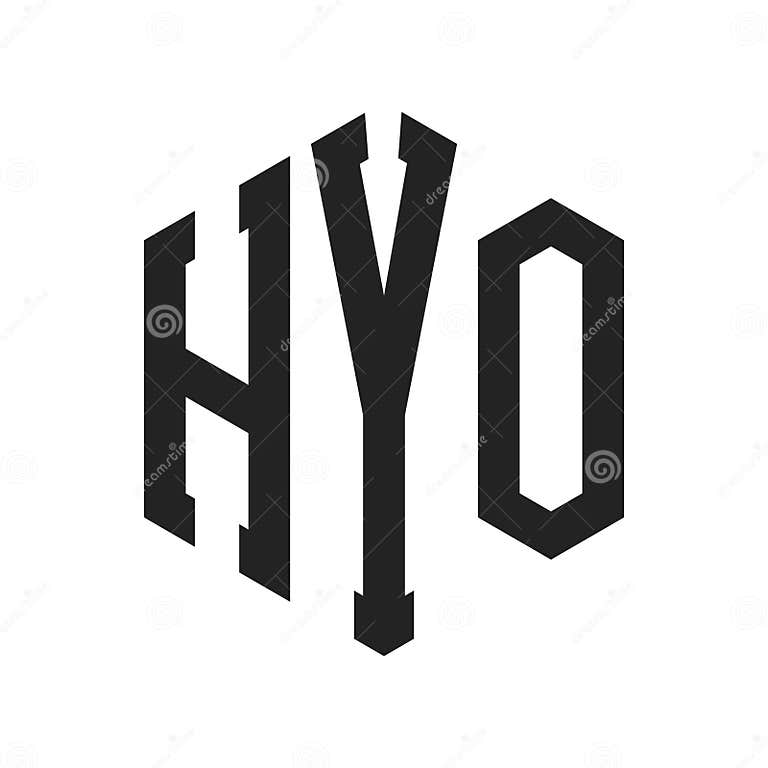 HYO Logo Design. Initial Letter HYO Monogram Logo Using Hexagon Shape ...
