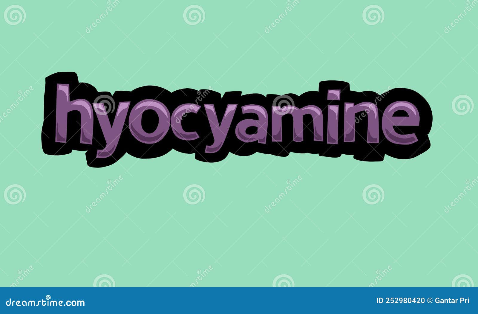 HYOCYAMINE Background Writing Vector Design Stock Photography ...