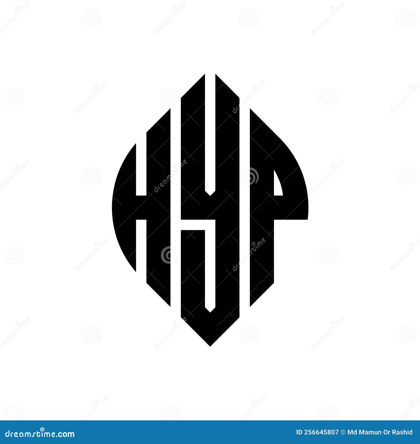HYP Circle Letter Logo Design with Circle and Ellipse Shape. HYP ...