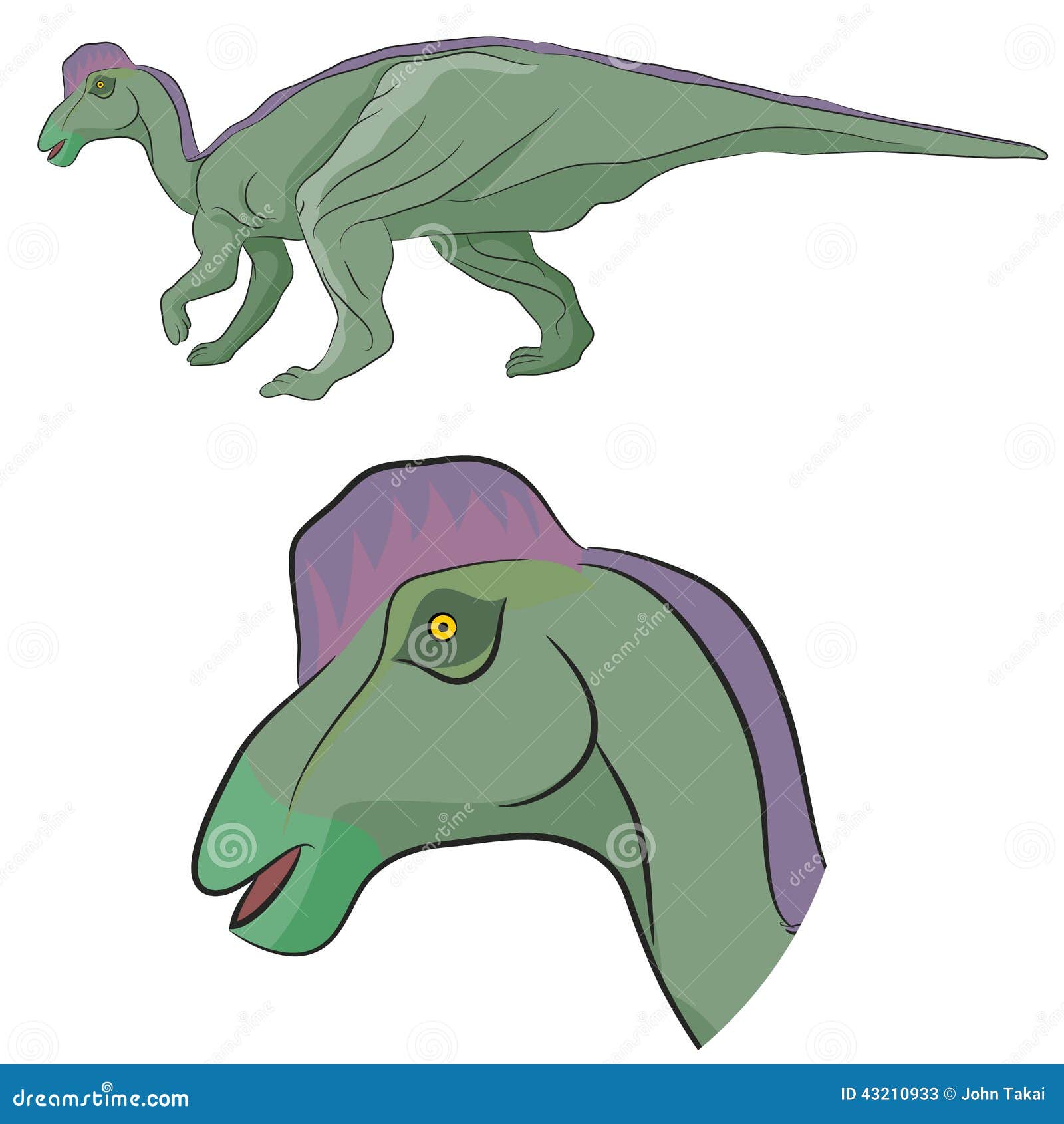 Hypacrosaurus Dinosaur stock vector. Illustration of graphic - 43210933