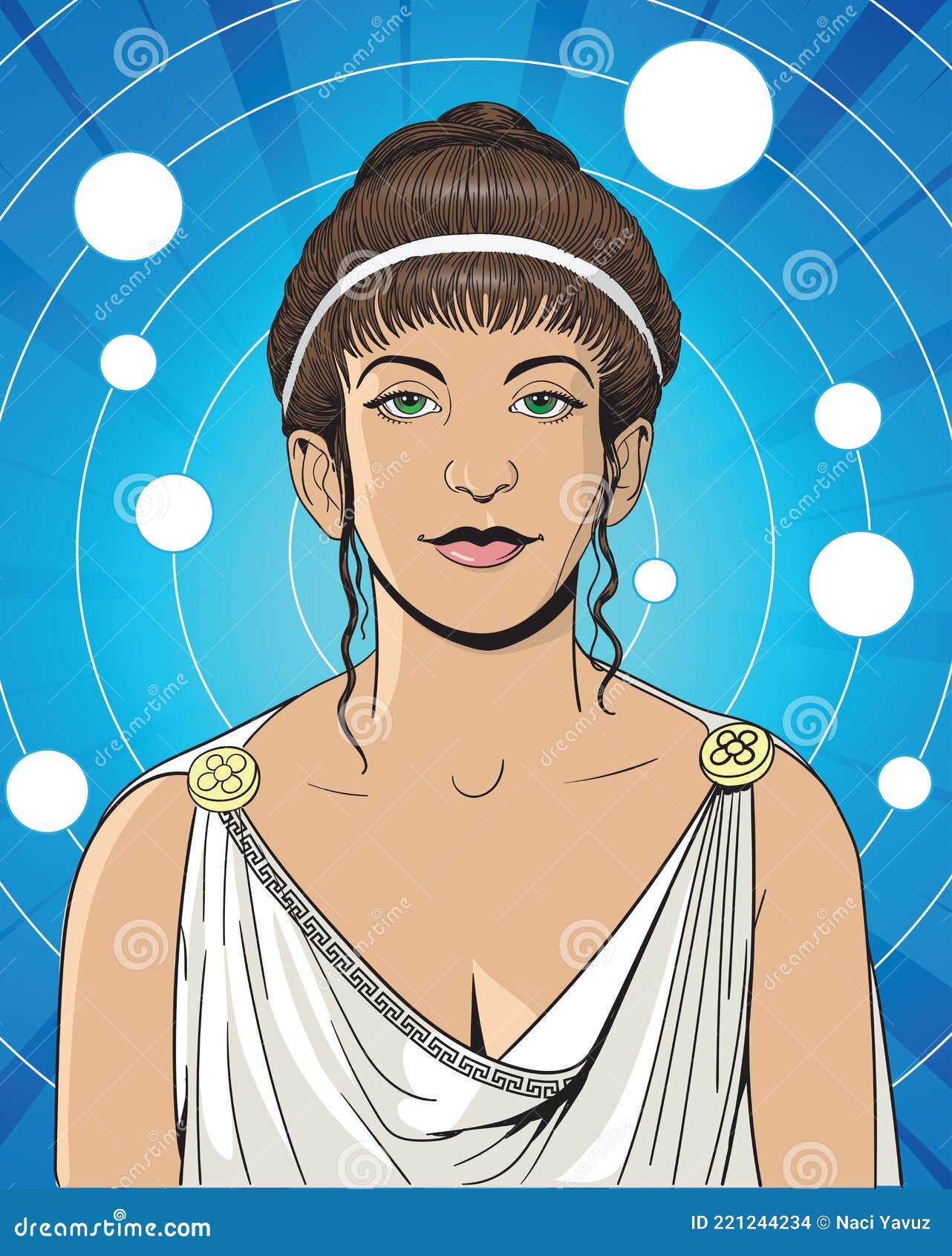 Hypatia, Ancient Greek Philosopher, Vector Stock Vector - Illustration ...