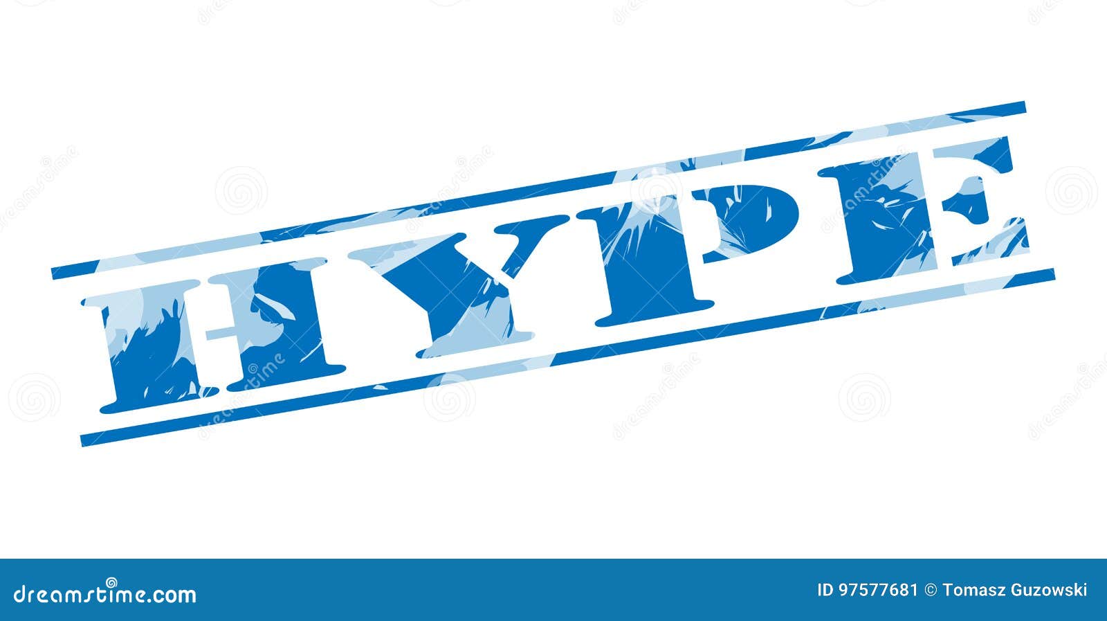 Hype blue stamp stock illustration. Illustration of grunge - 97577681