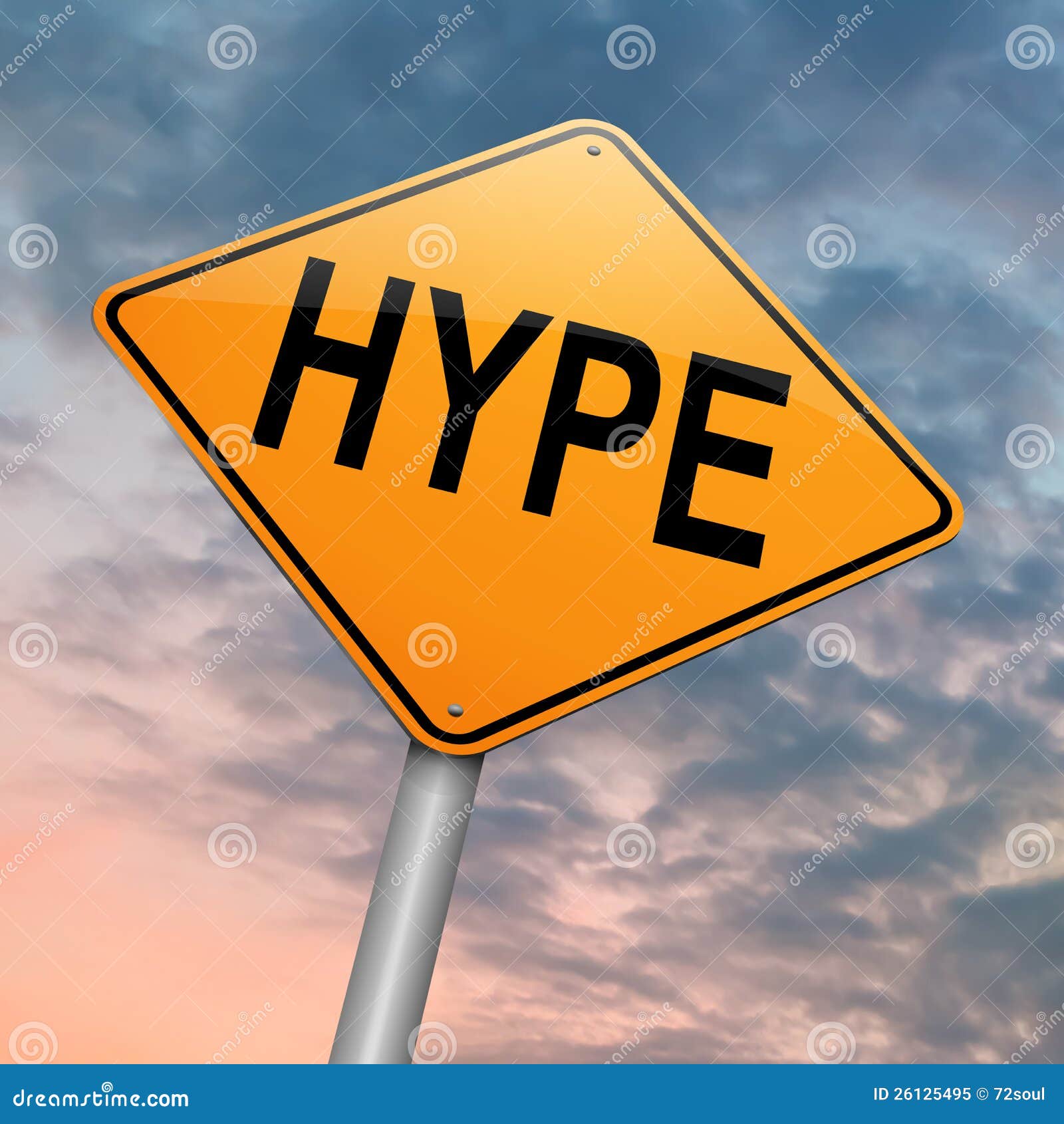 Hype Concept. Tiny Male And Female Characters With Huge Letters In ...