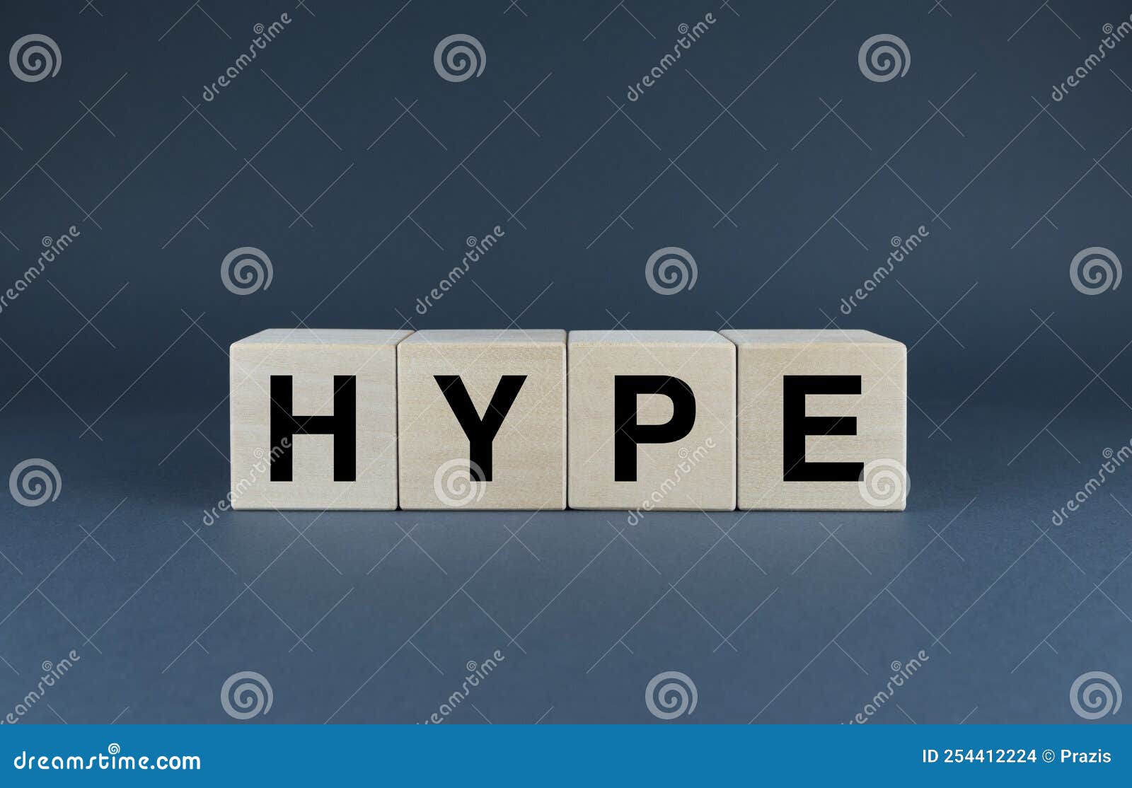 Hype. Cubes Form the Word Hype Stock Photo - Image of online, word ...