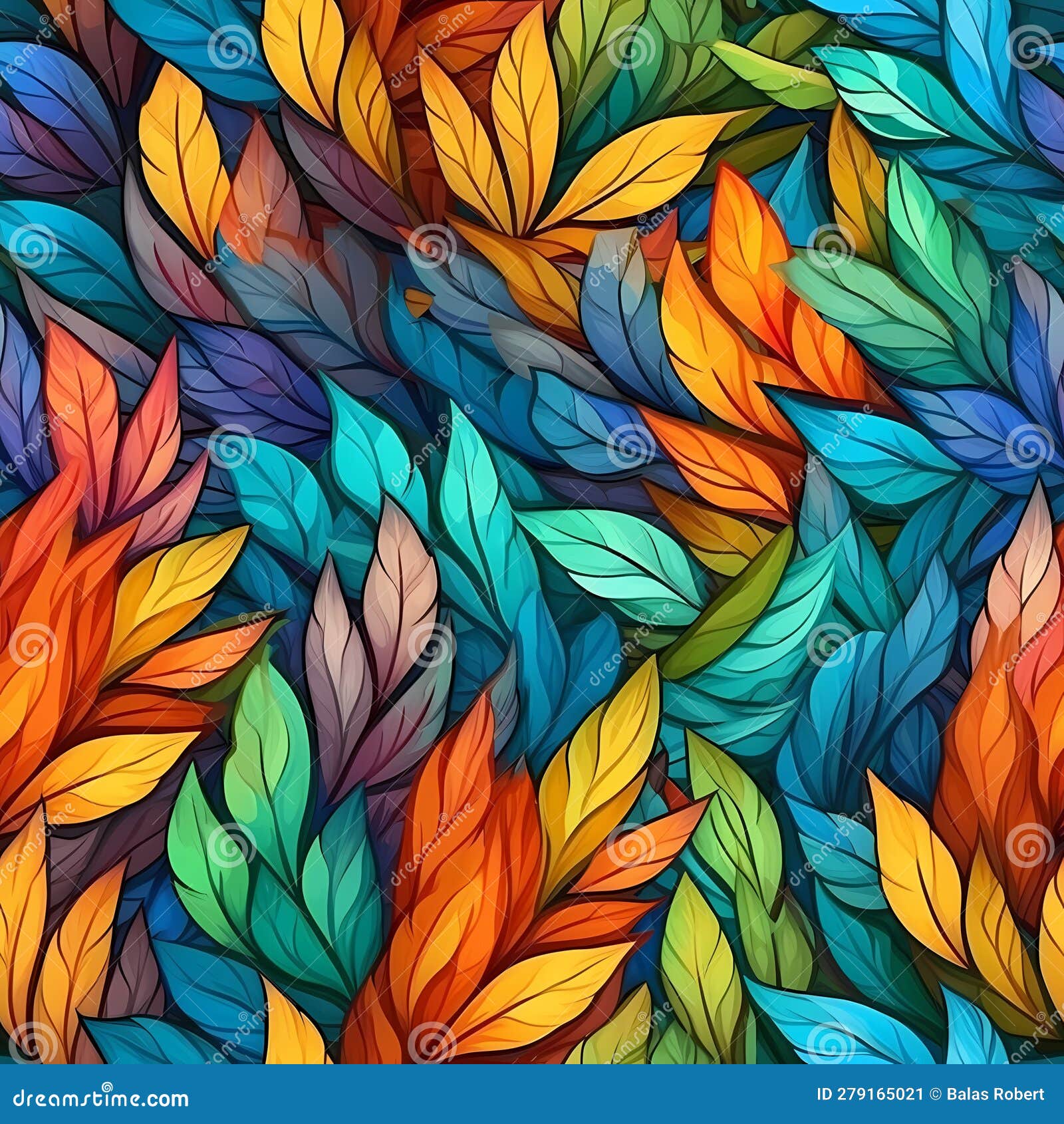 Hyper Colorfull Leaves Texture Highly Detailed and Colorfull Stock ...