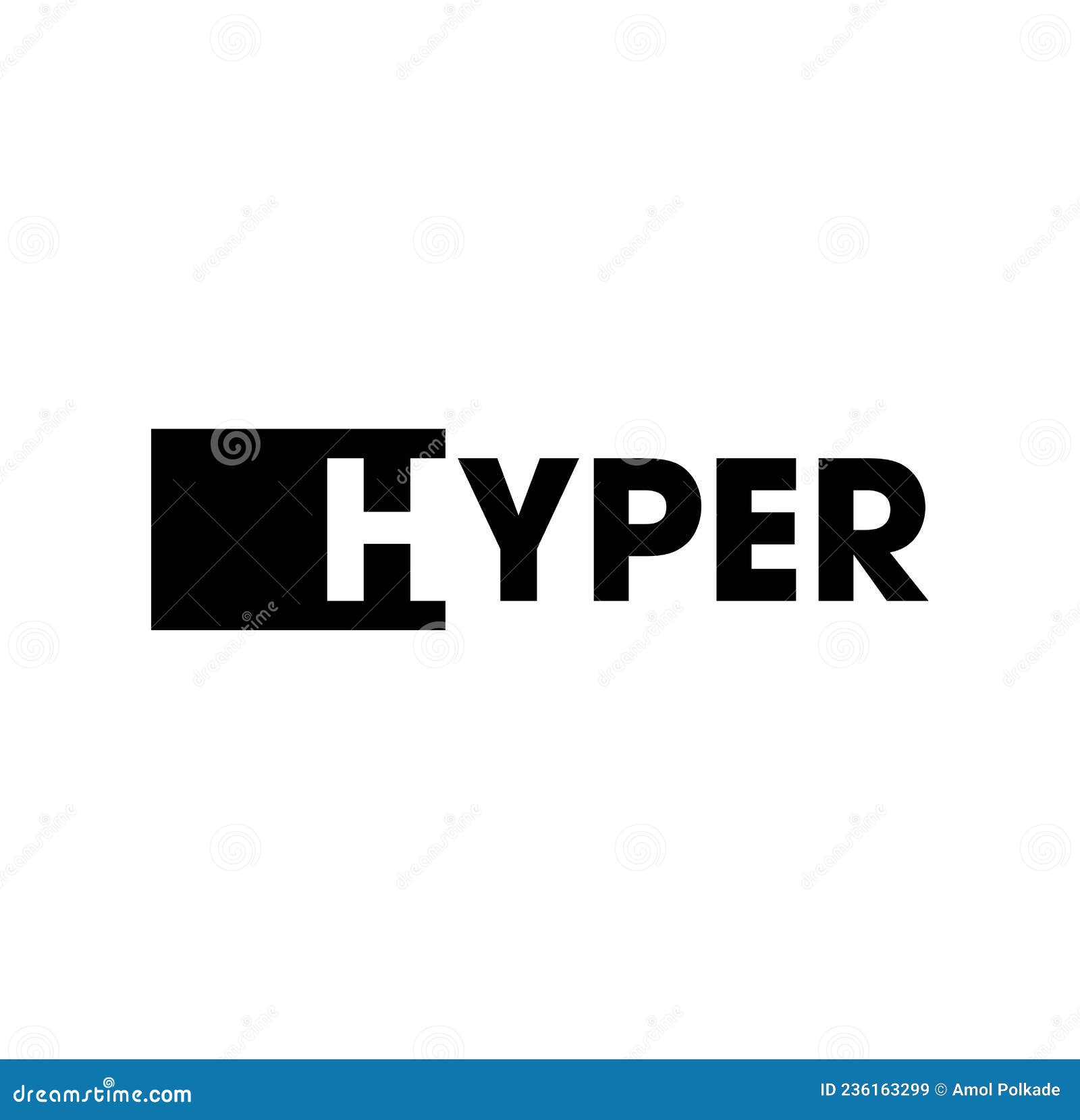 Hyper Company Logo Name. Hyper Lettering Typography Stock Vector ...