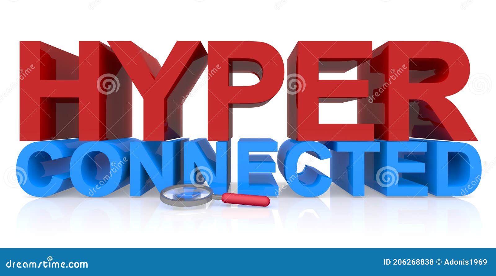 Hyper Connected Word on White Stock Illustration - Illustration of ...