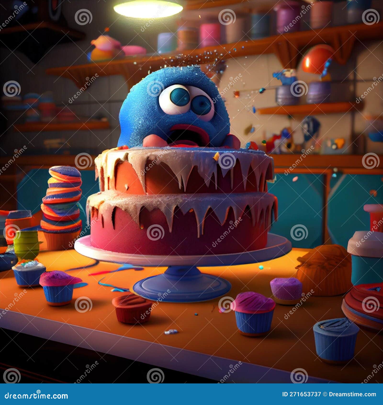 Breathtaking First Birthday Smash Cake Royalty-Free Stock Photography ...