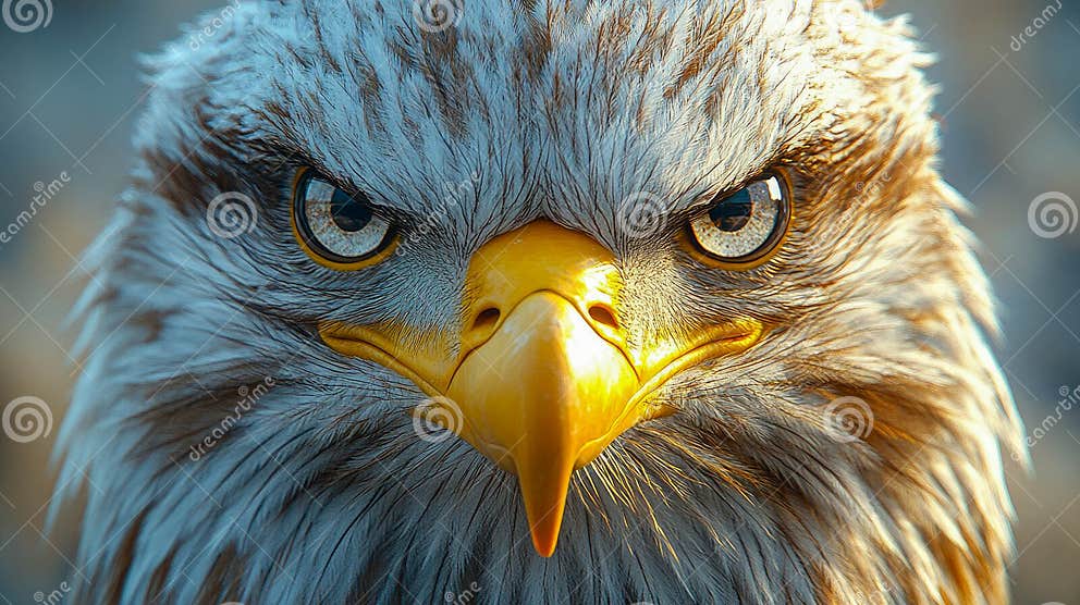 Hyper-detailed Close-up of an Eagle’s Intense Stare, Showcasing Its ...