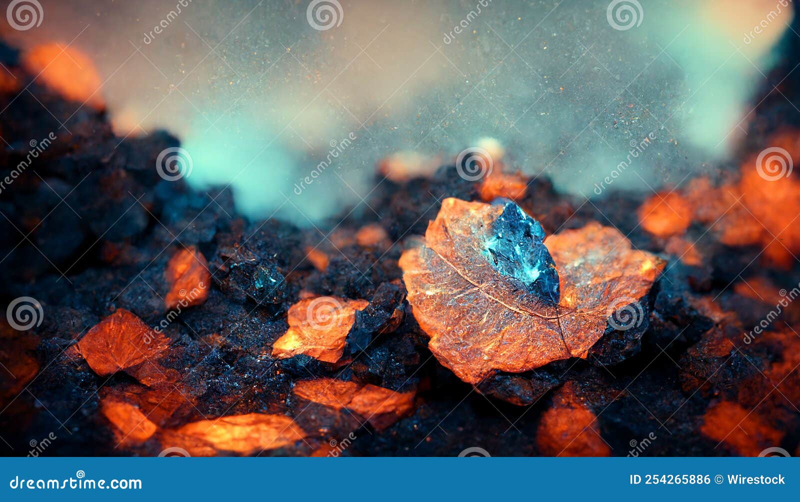 Hyper-detailed 3D Render of Lava Particles and Rare Stones for Cool ...
