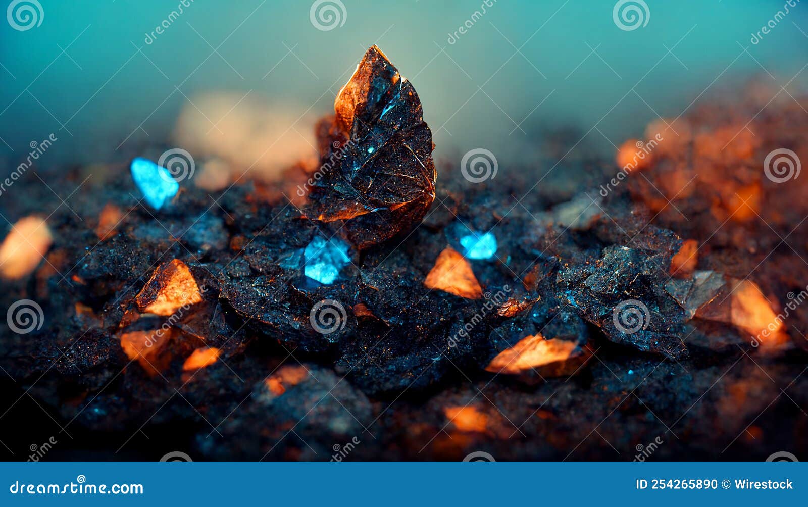 Hyper-detailed 3D Render of Lava Particles and Rare Stones for Cool ...