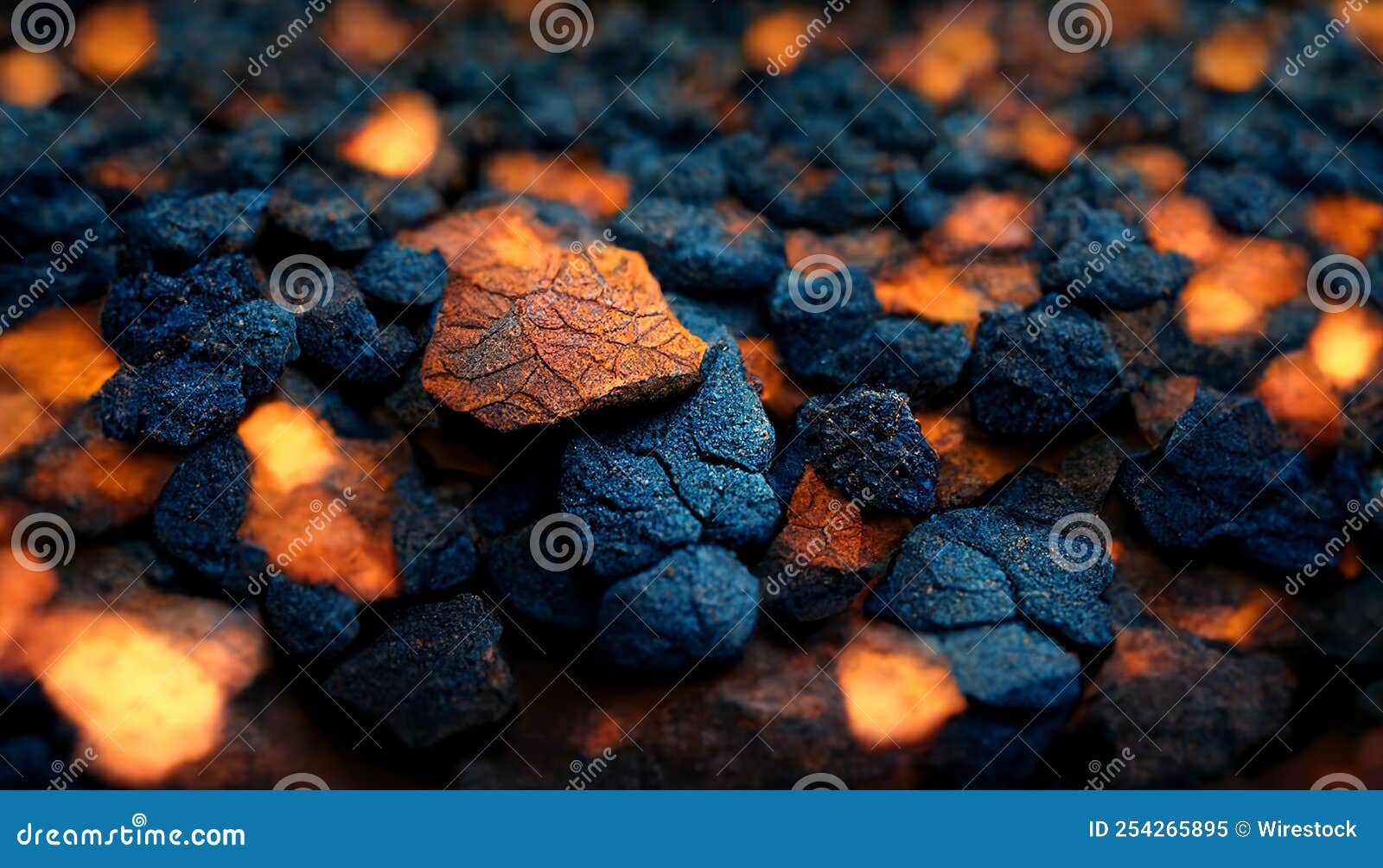 Hyper-detailed 3D Render of Lava Particles and Rare Stones for Cool ...