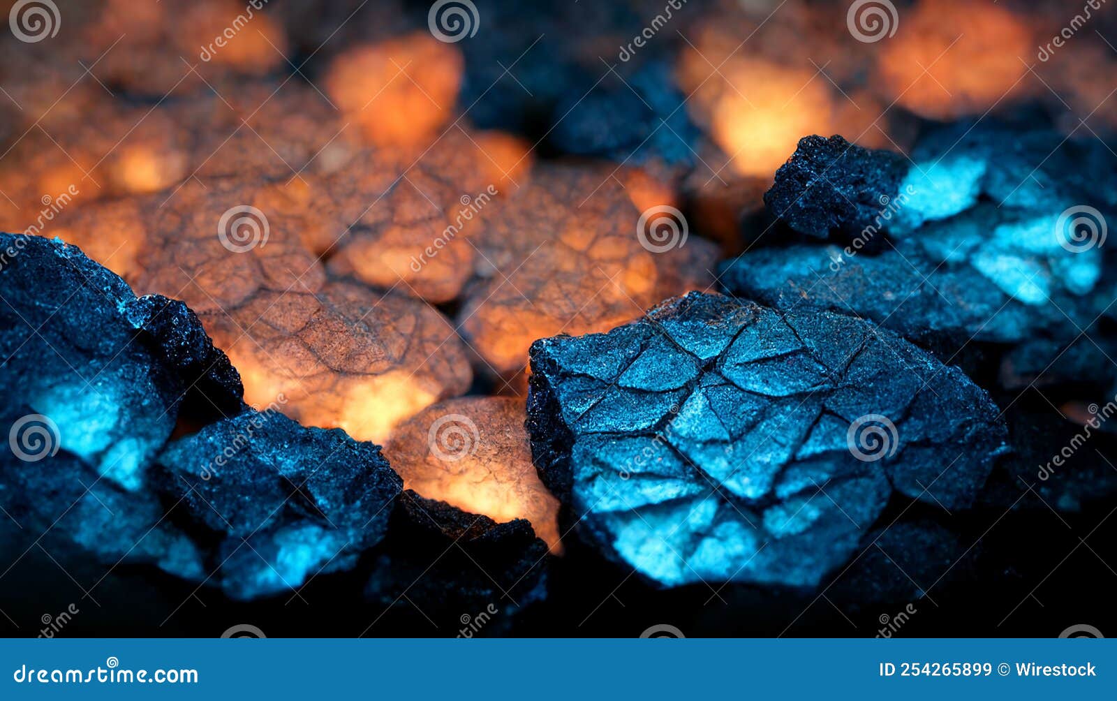 Hyper-detailed 3D Render of Lava Particles and Rare Stones for Cool ...