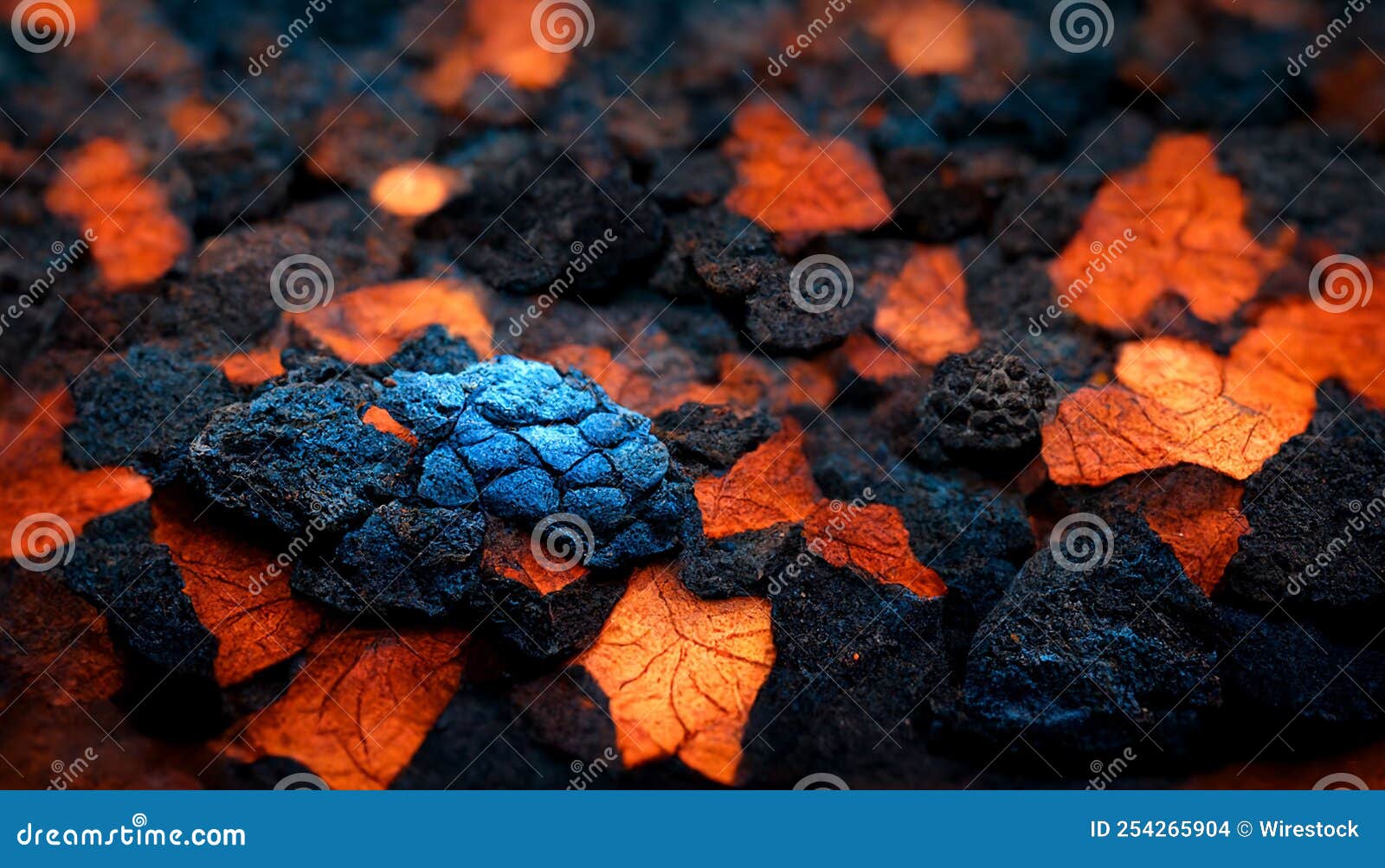 Hyper-detailed 3D Render of Lava Particles and Rare Stones for Cool ...