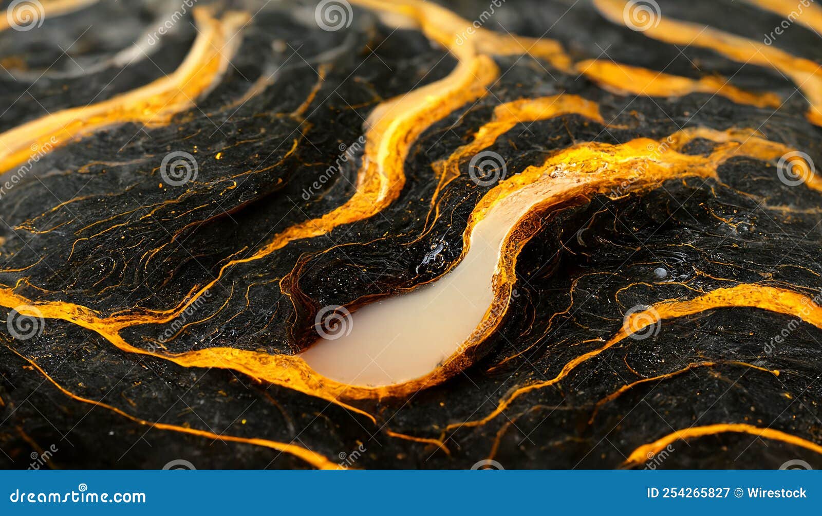 Hyper-detailed 3D Render of Lava Wave for Background or Wallpaper Stock ...