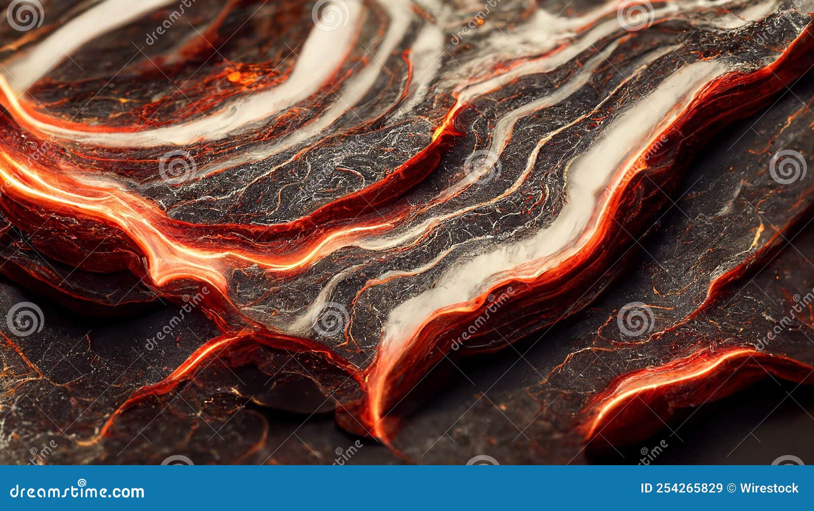 Hyper-detailed 3D Render of Lava Wave for Background or Wallpaper Stock ...