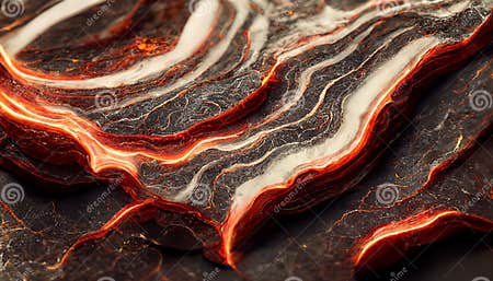 Hyper-detailed 3D Render of Lava Wave for Background or Wallpaper Stock ...