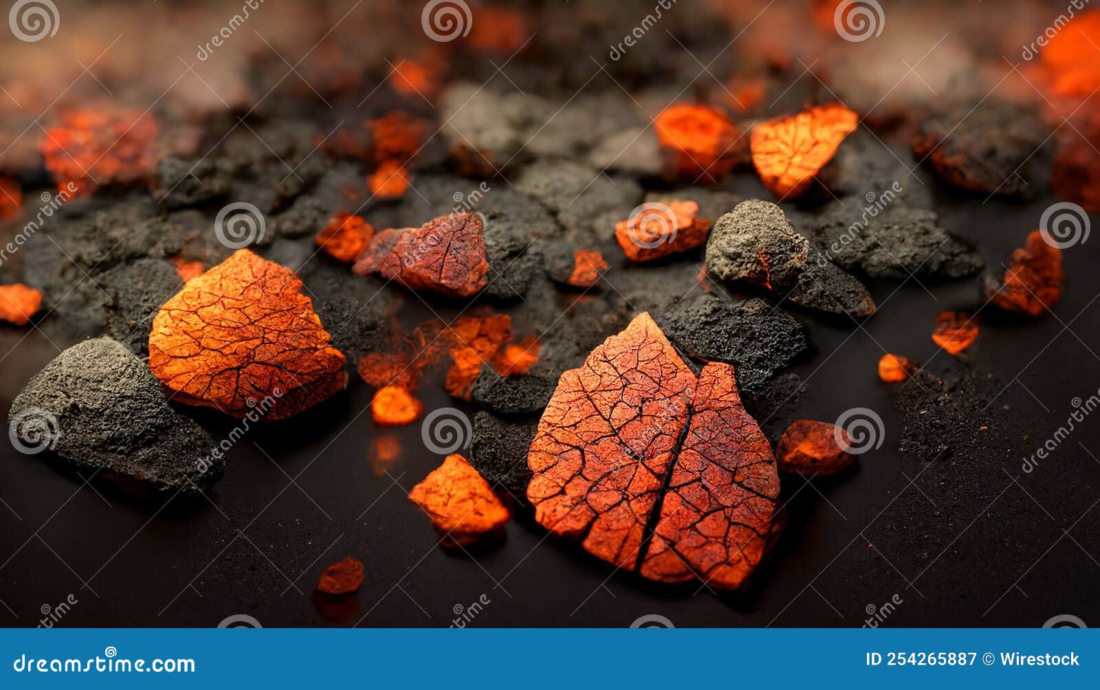 Hyper-detailed 3D Render of Magma and Lava Particles for Cool ...