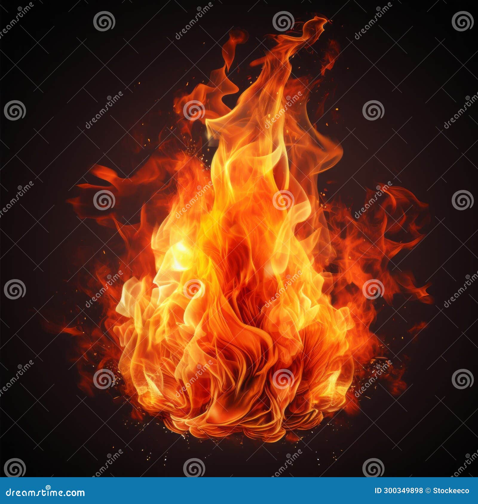Hyper-detailed Flames Illustration with Explosive Pigmentation Stock ...
