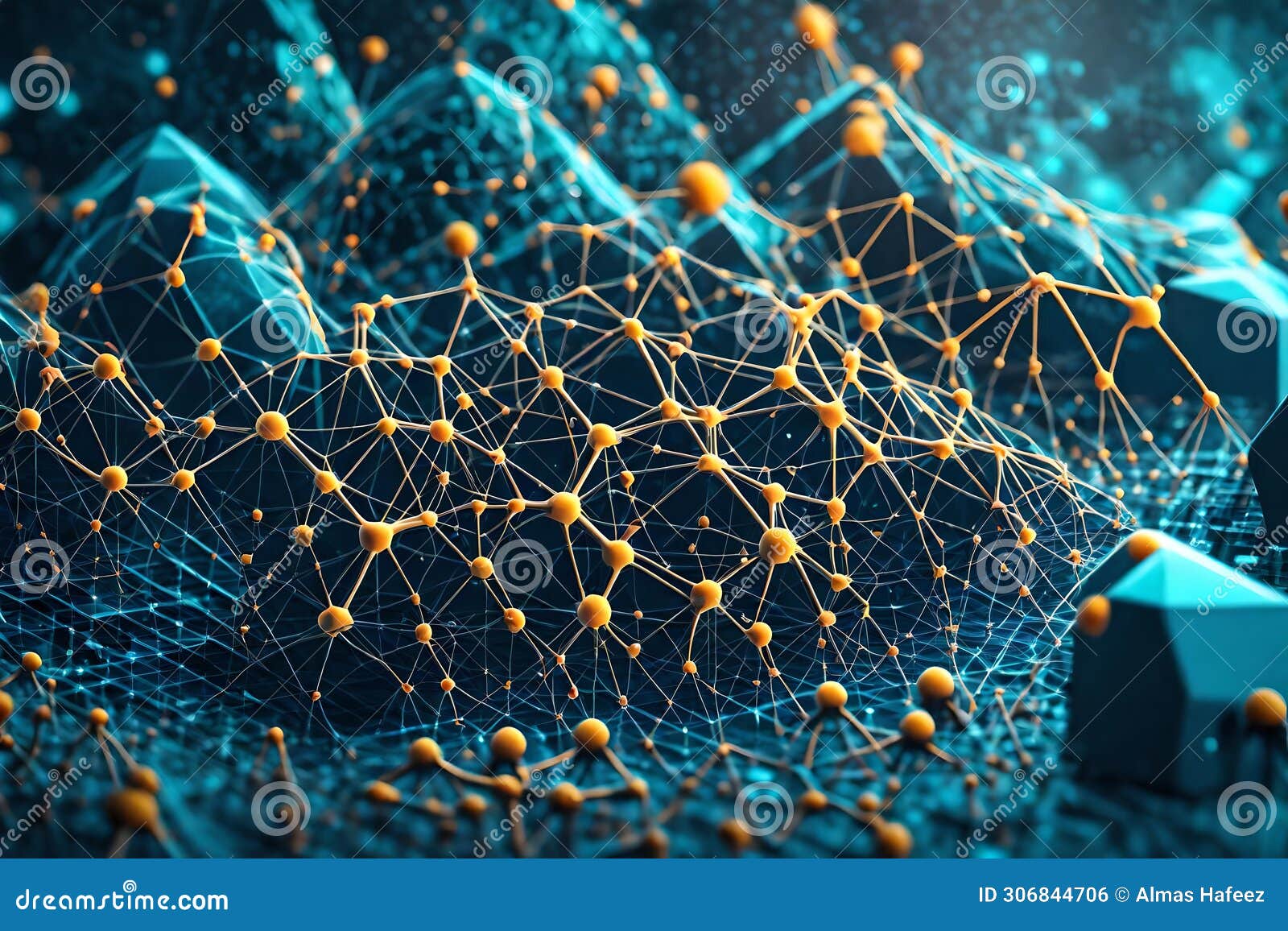 Hyper-Detailed Futuristic Nano Technology: Abstract Close-Up Background ...