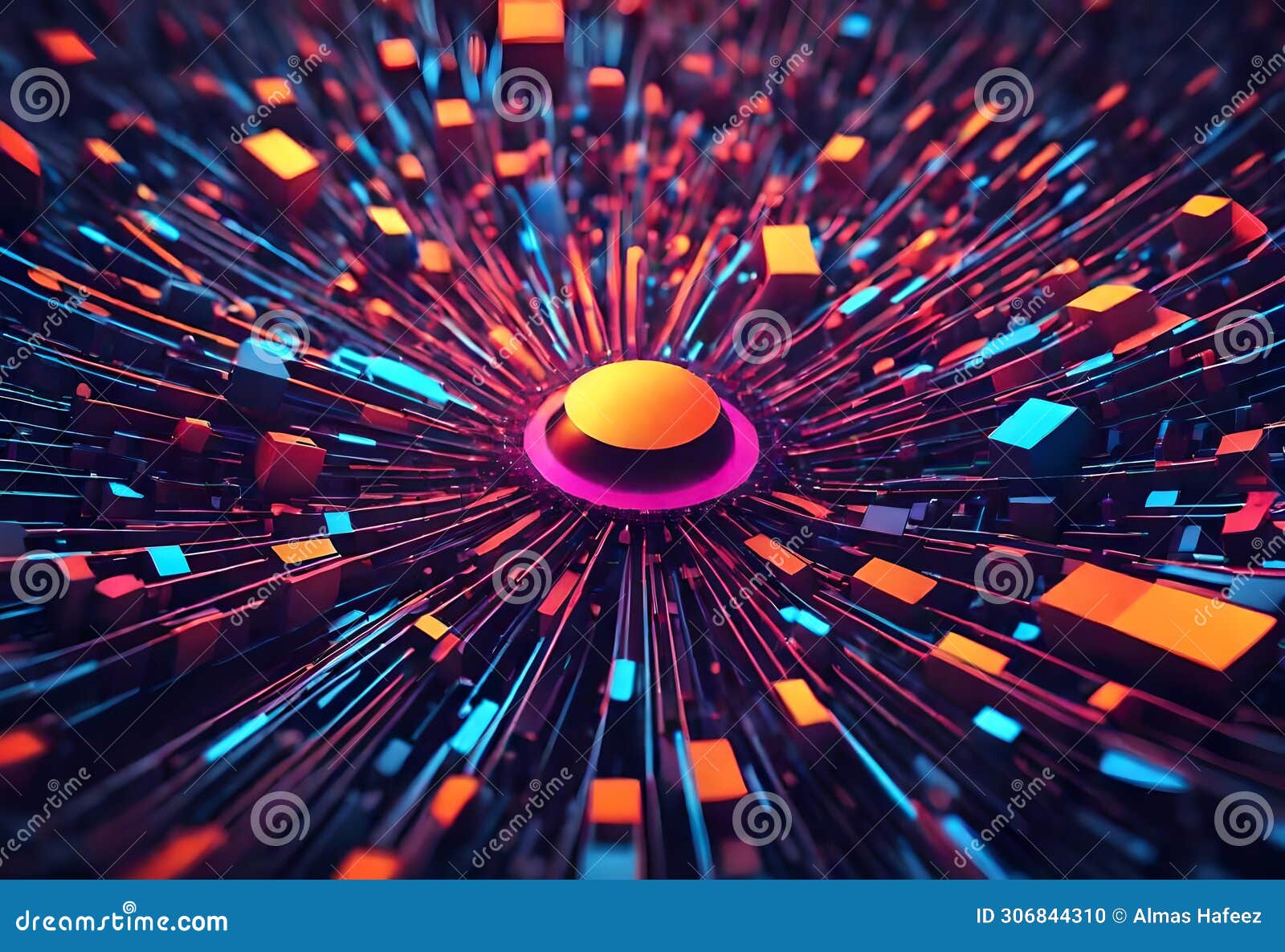 Hyper-Detailed Futuristic Nano Technology: Close-Up Abstract Background ...