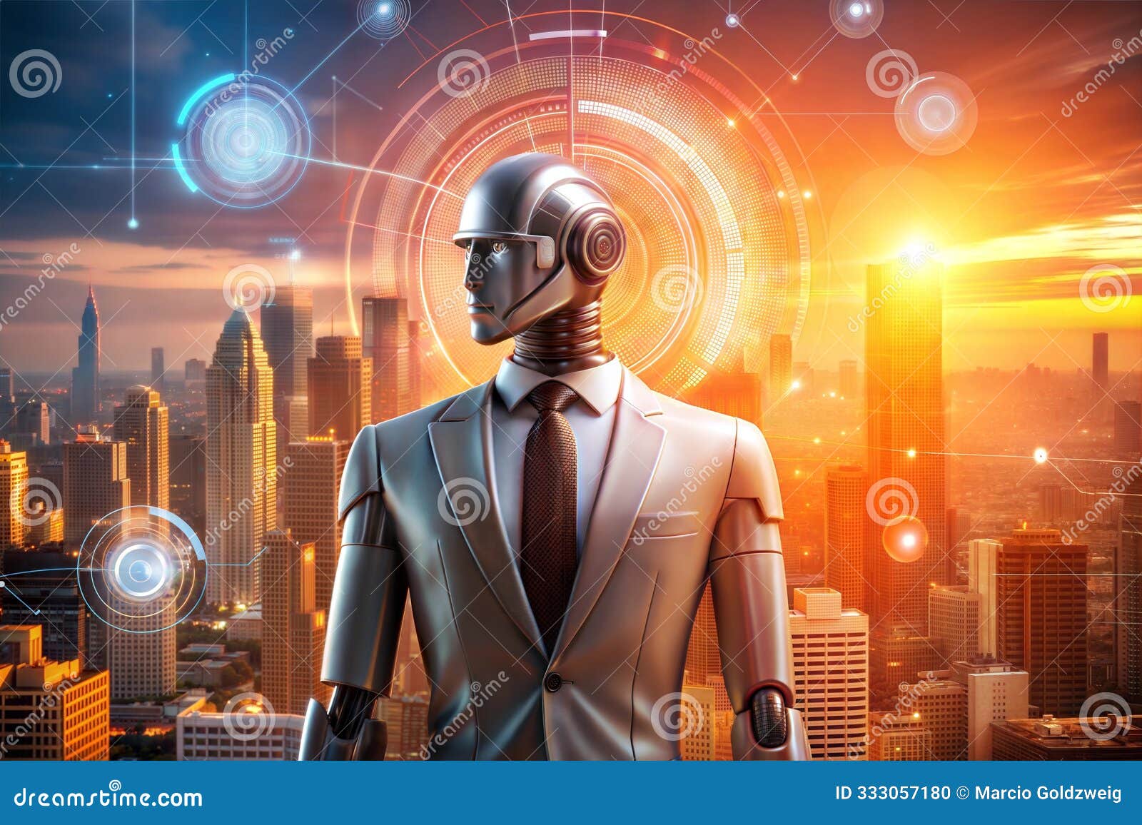 Hyper Detailed Illustration of Humanoids and Robots, AI Generated Image ...