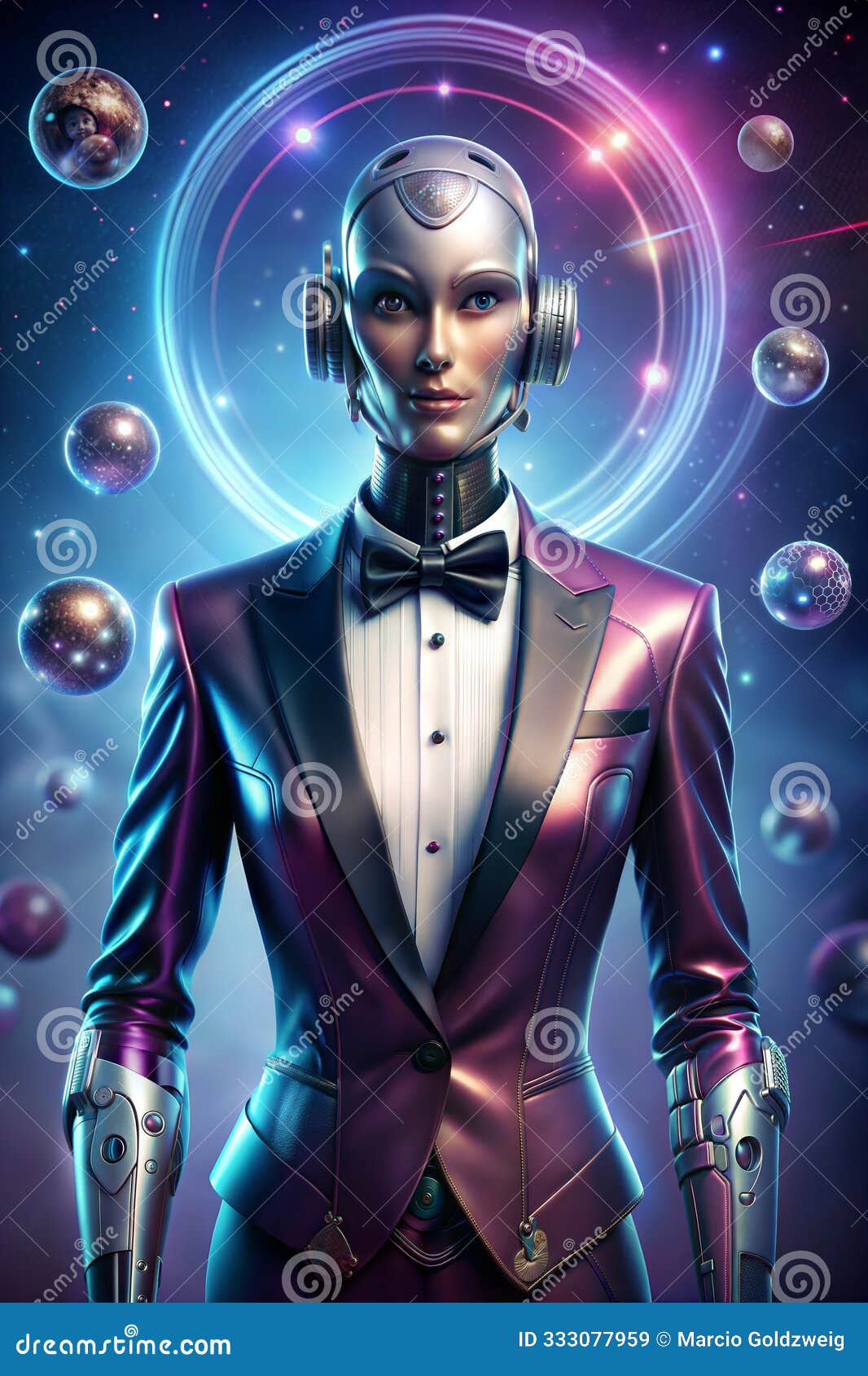 Hyper Detailed Illustration of Humanoids and Robots, AI Generated Image ...