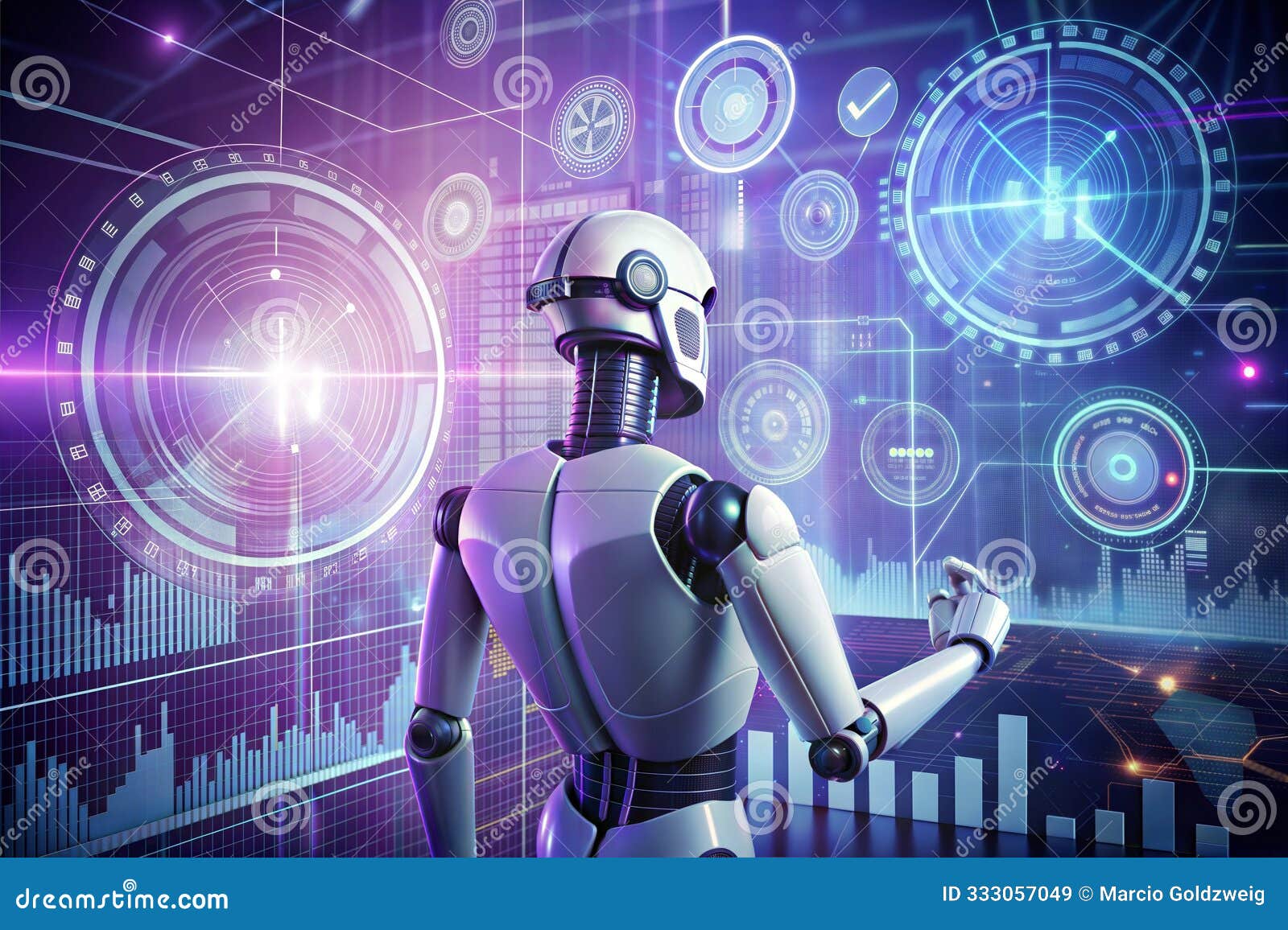 Hyper Detailed Illustration of Humanoids and Robots, AI Generated Image ...