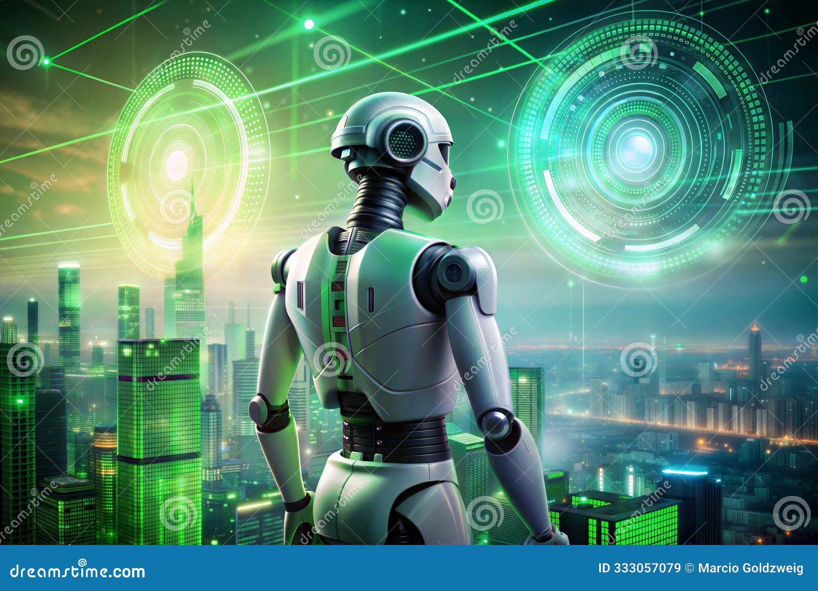 Hyper Detailed Illustration of Humanoids and Robots, AI Generated Image ...