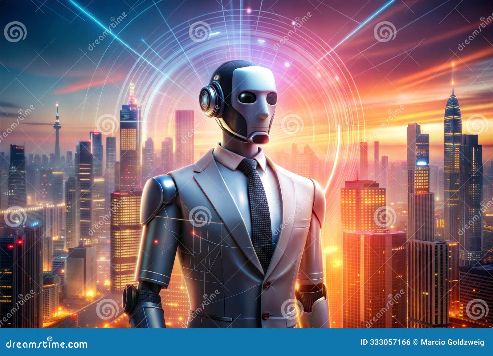 Hyper Detailed Illustration of Humanoids and Robots, AI Generated Image ...