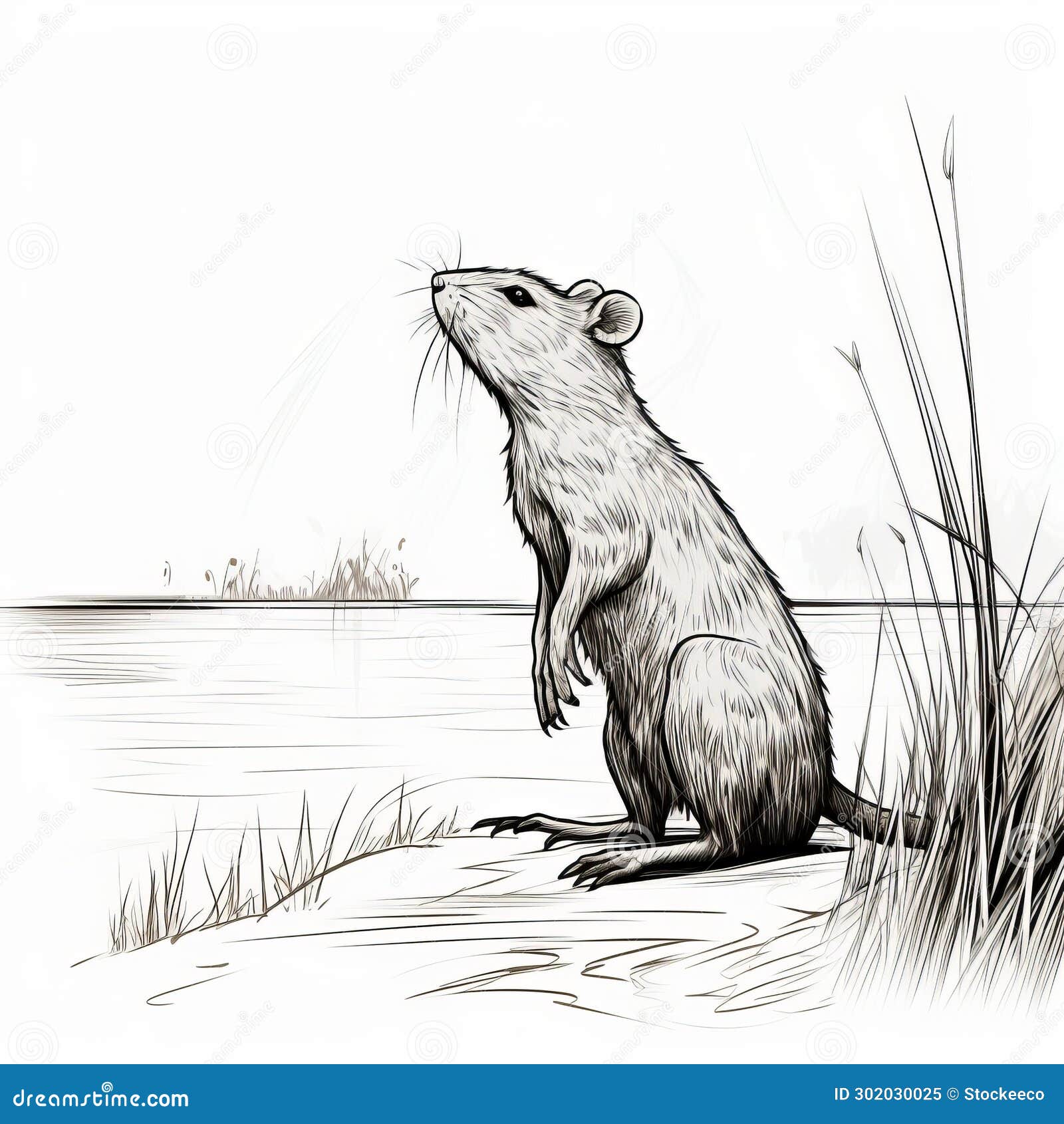 Hyper-detailed Illustration of a Rat in a Prairiecore Setting Stock ...