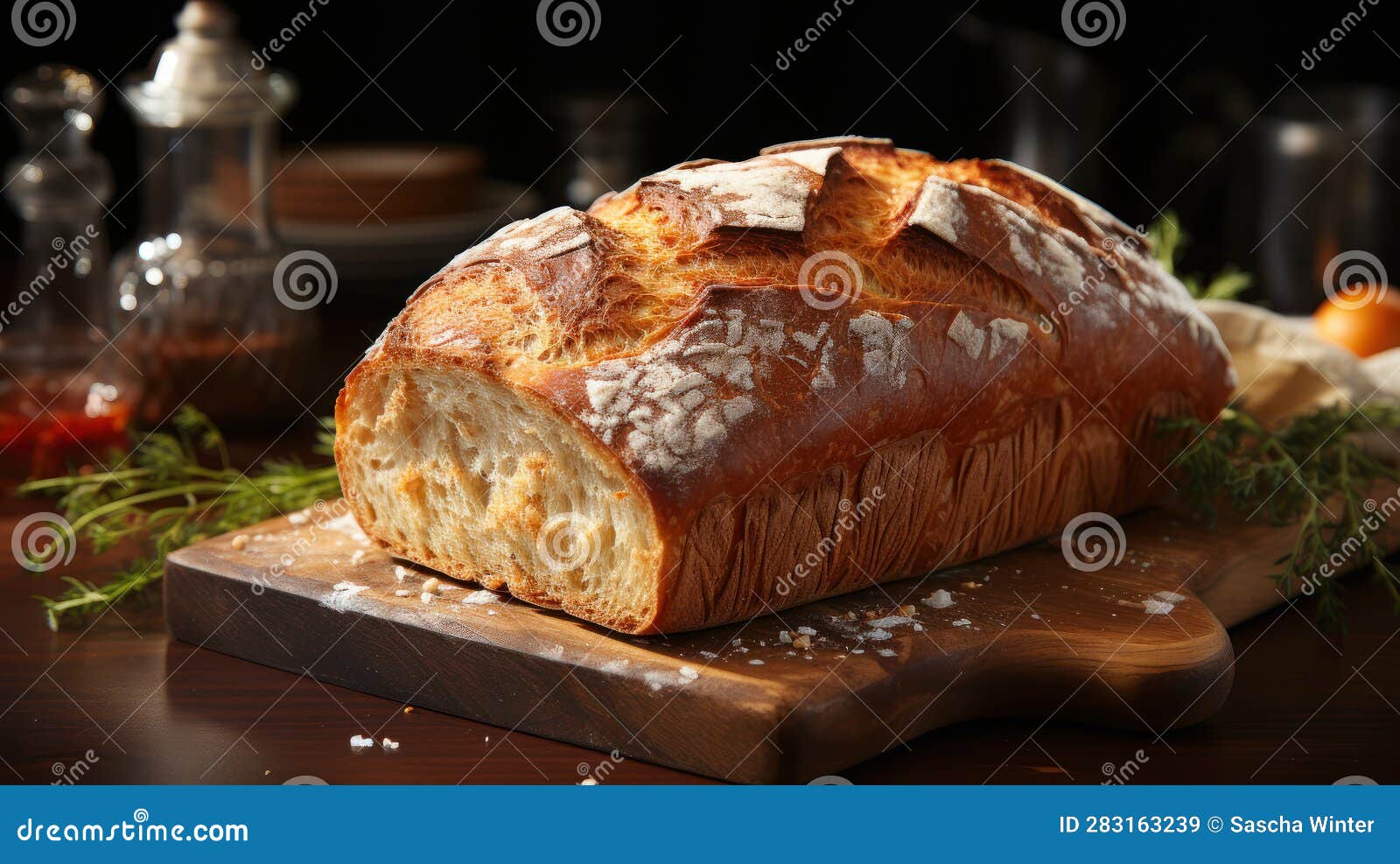 Hyper-Detailed Isolated Bread: a Feast for the Senses Stock ...