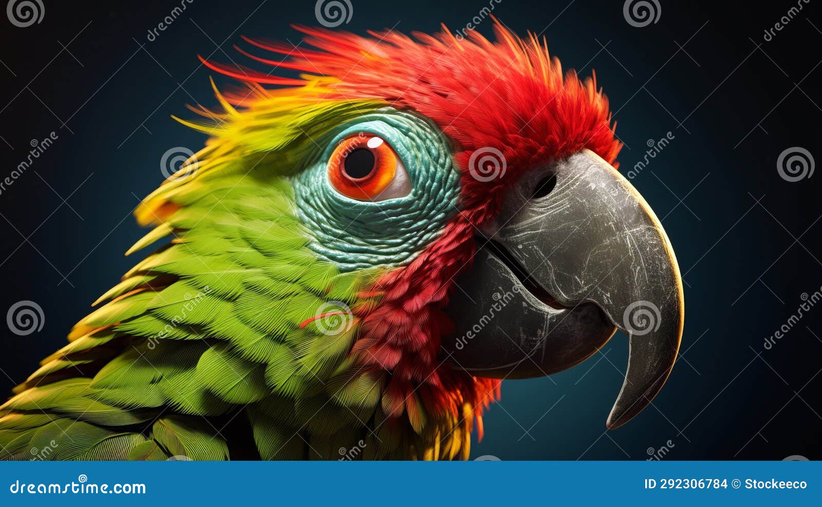 Hyper-detailed Parrot Head Renderings in Cryengine Style Stock ...