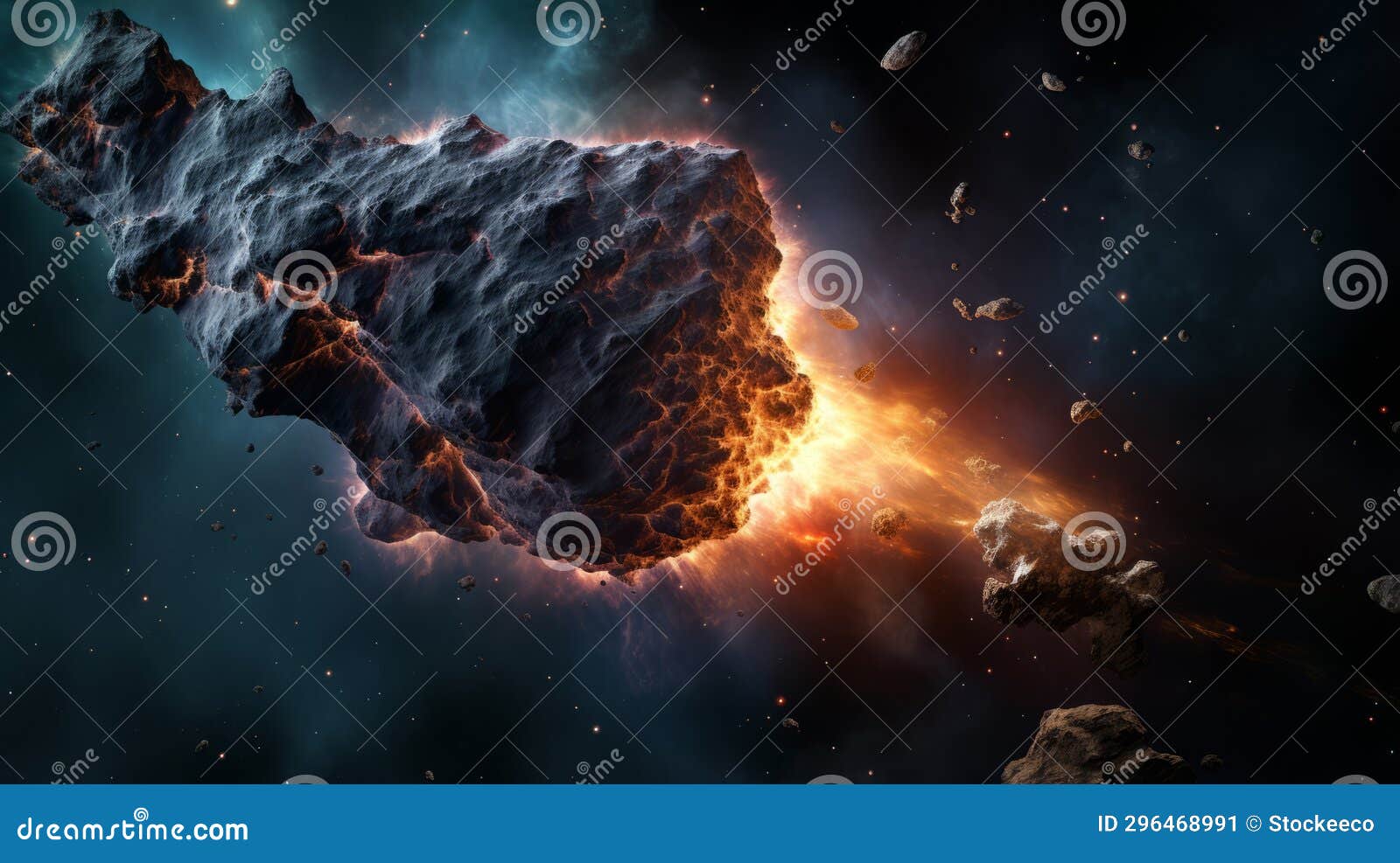 Stunning Asteroid Nebula Captivating Illustration of a Massive Meteor ...