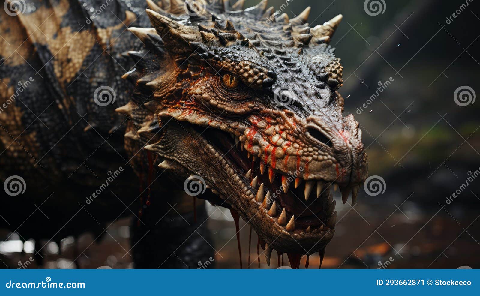 Hyper-detailed Renderings of Carnotaurus with Scorpion Tail Stock ...