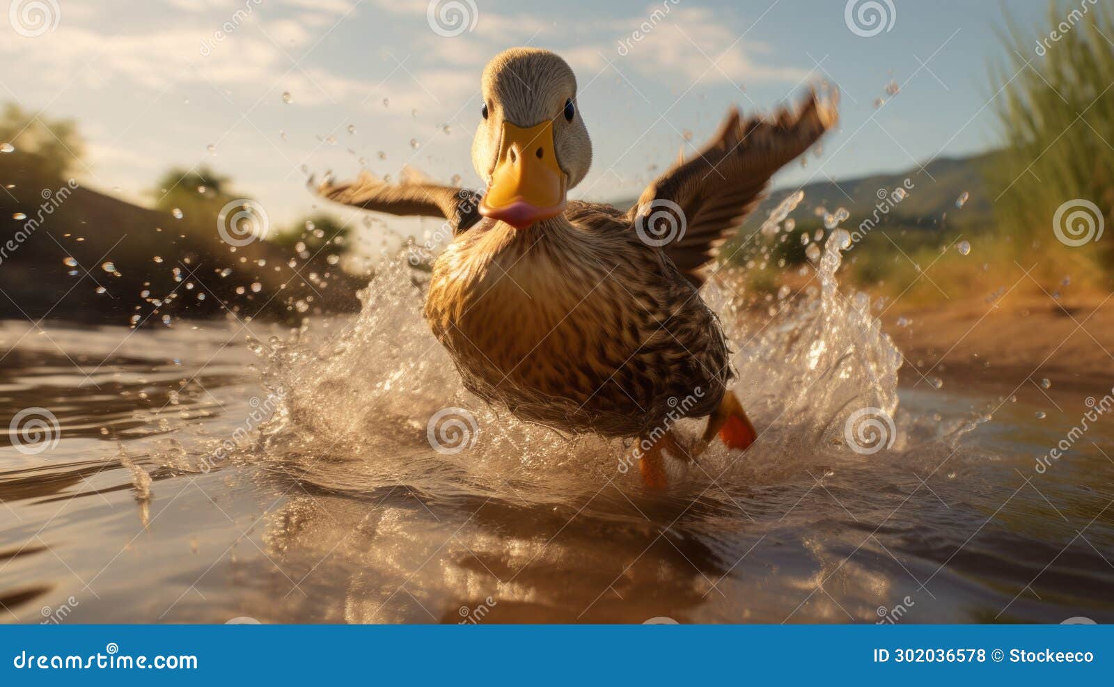 Hyper-detailed Renderings of a Duck Jumping into Water with Unreal ...