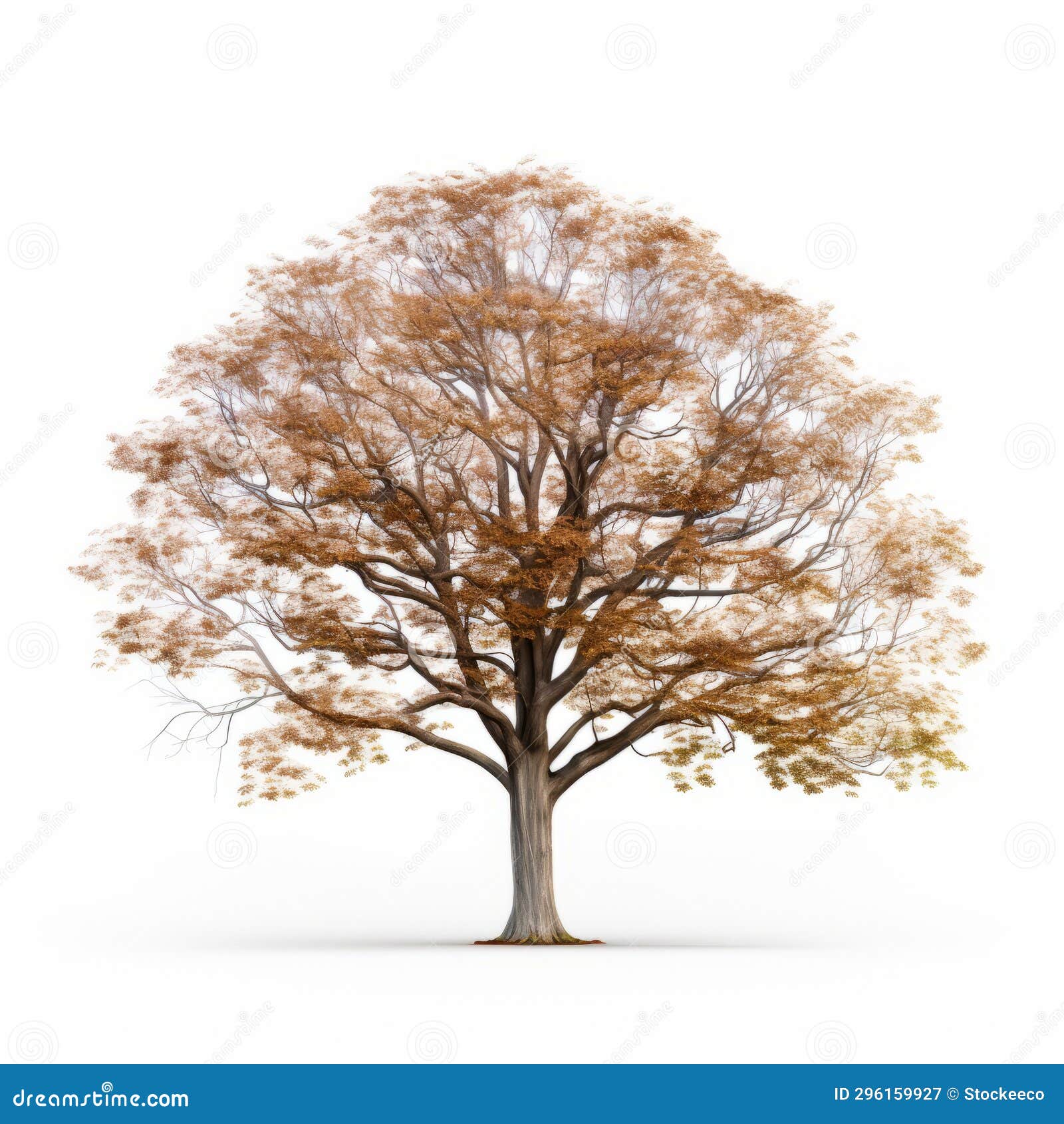 Hyper-detailed Renderings of an Empty Brown Beech Tree on White ...