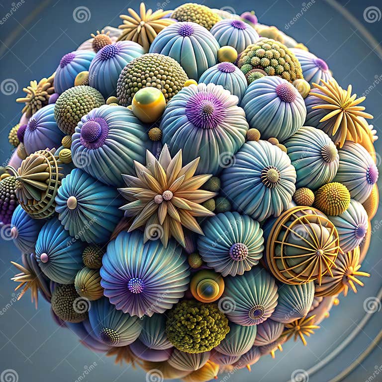 Hyper-detailed Sphere 3D Rendered, for Designs and Illustrations, AI ...