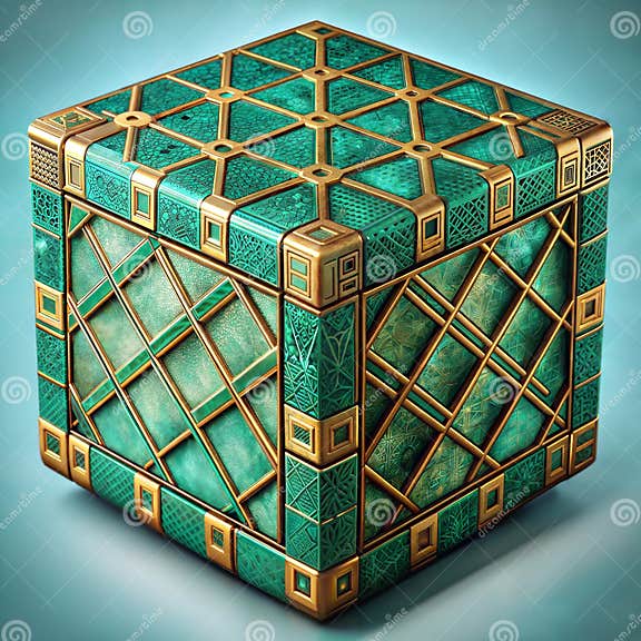 Hyper-detailed Texturized Cube 3D Rendered, for Designs and ...