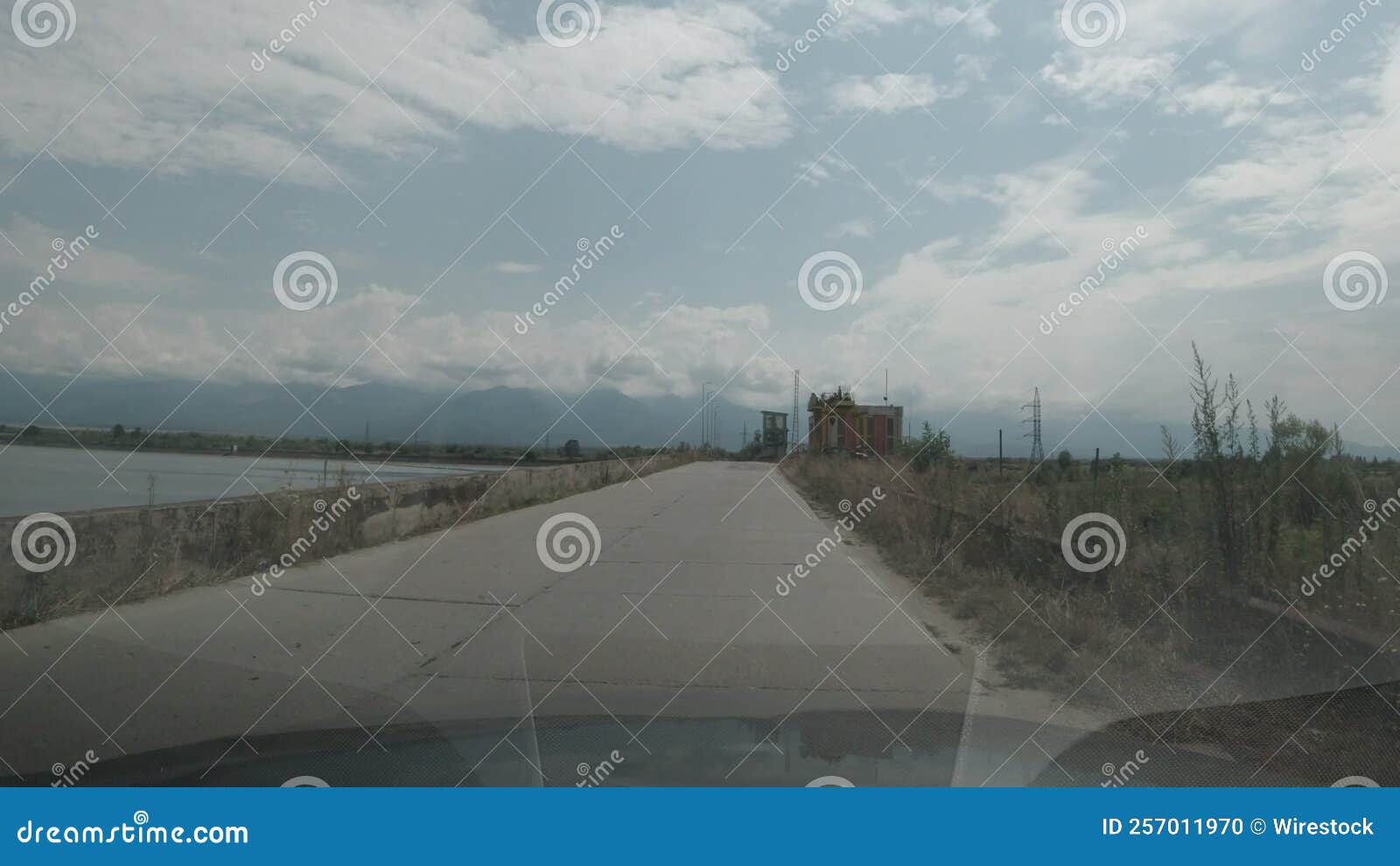 Hyper-lapse Shot of the Road while Driving Under the Gloomy Sky in a ...