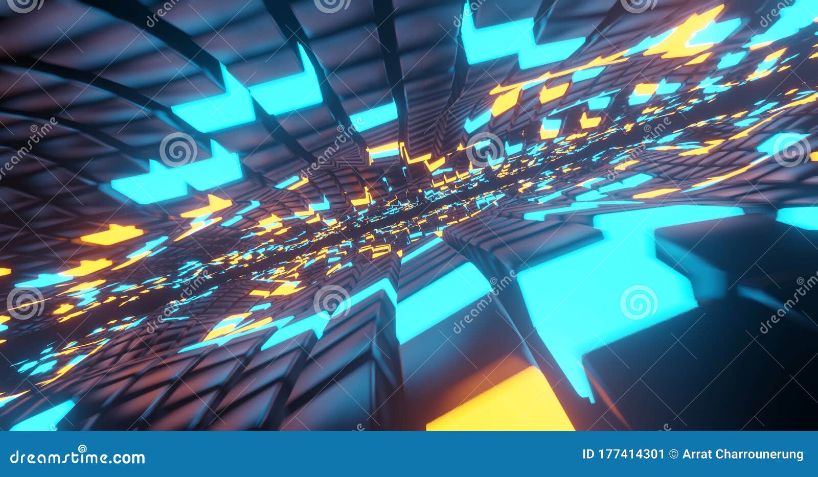 Hyper Loop Space Concept., 3D Rendering Stock Illustration ...