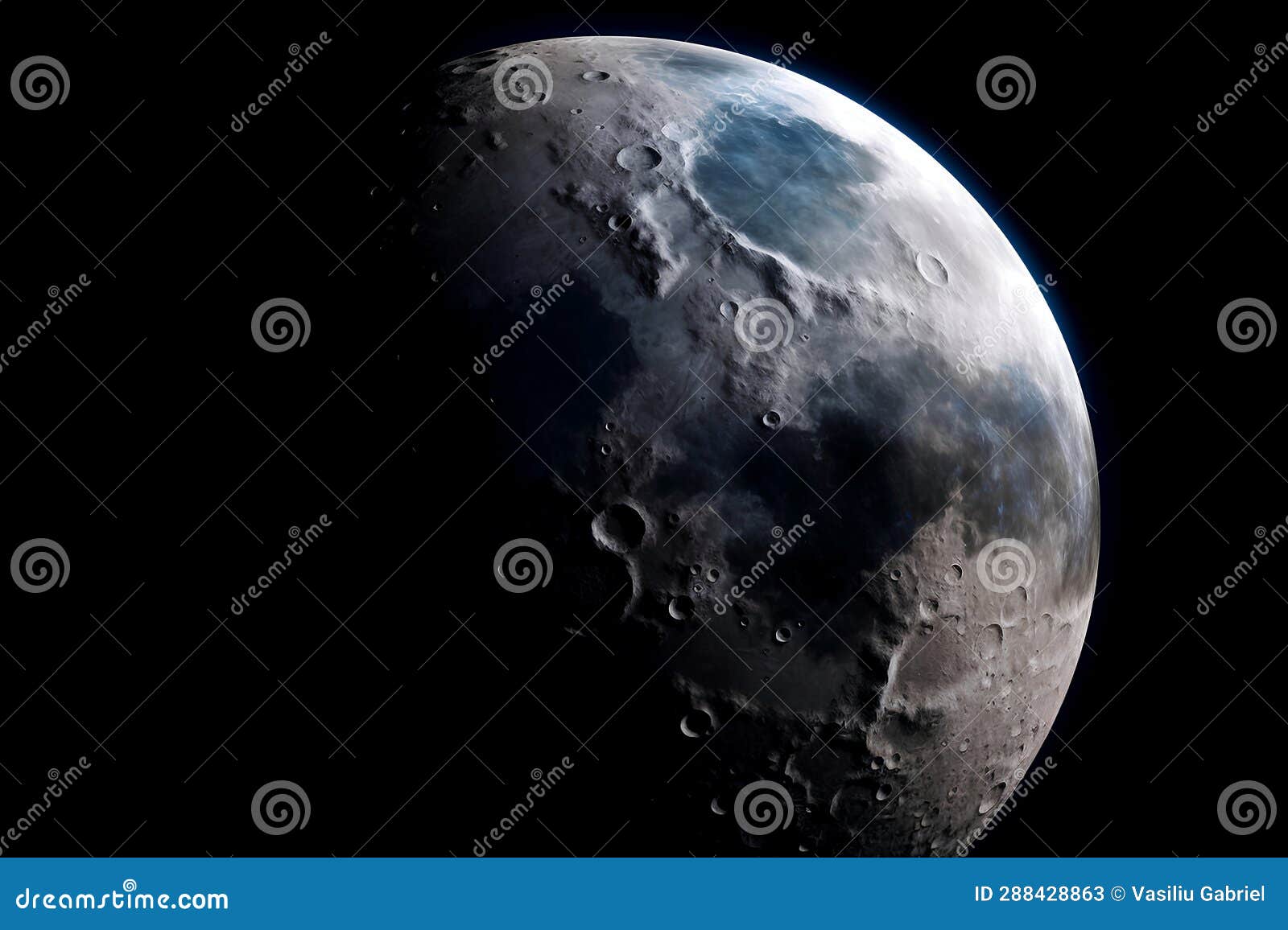 Hyper Moon and the Dark Side Stock Illustration - Illustration of ...