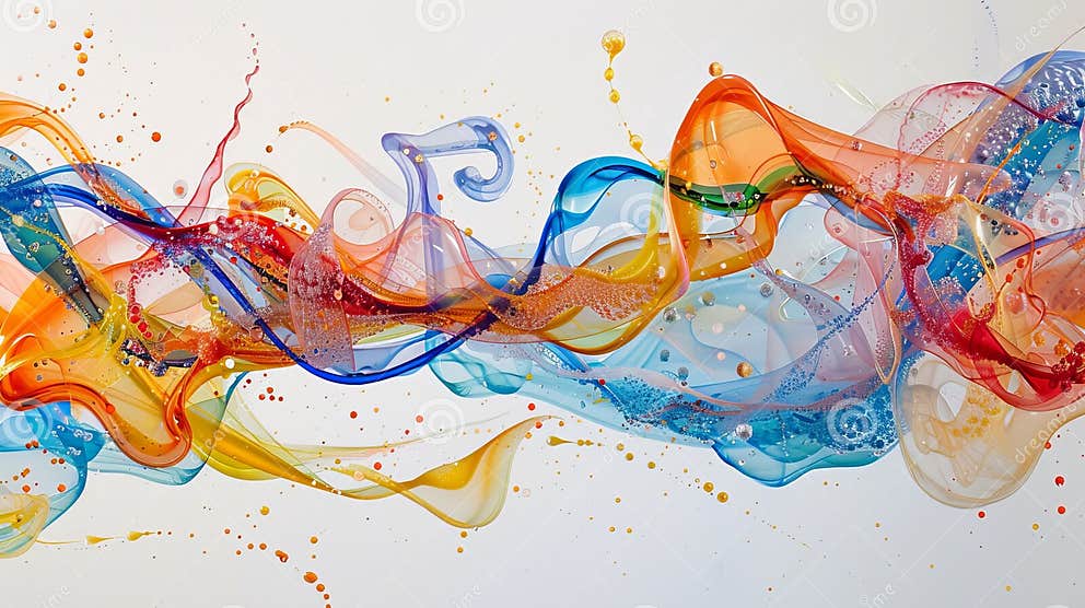 Hyper Realistic Abstract Motion Art with Vibrant Colors, Splashes, and ...