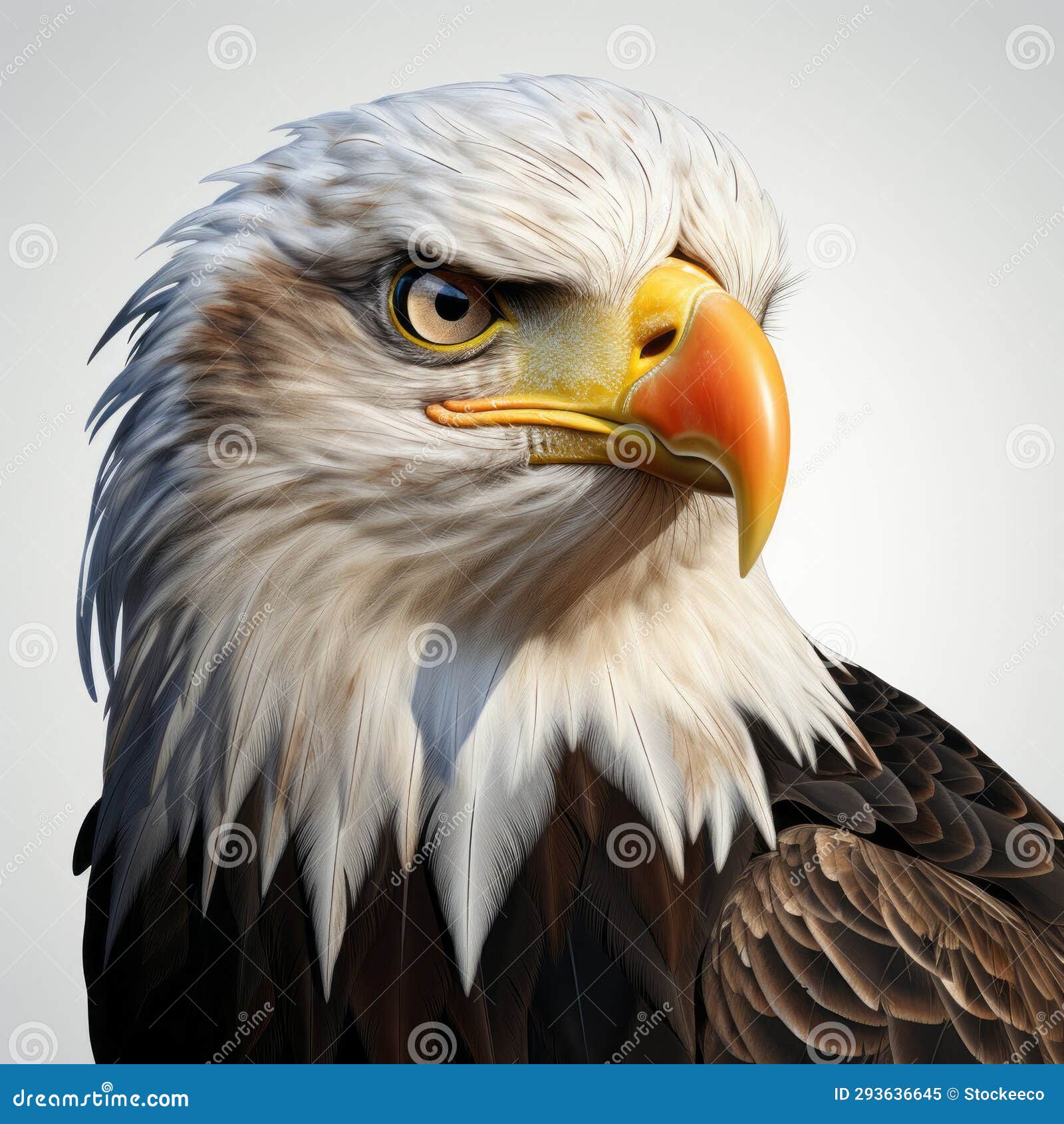 Hyper-realistic Bald Eagle 3d Rendering with Ultra Hd Quality Stock ...