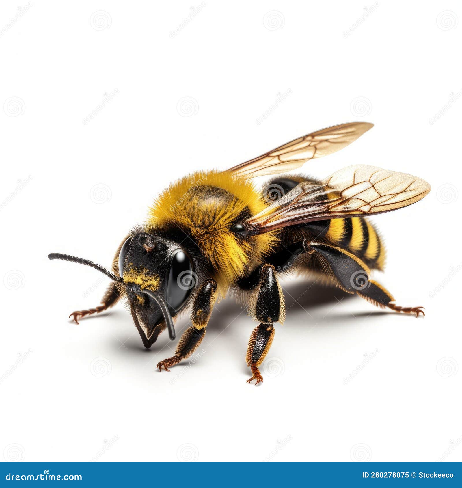 Hyper-realistic Bee Illustration with High-key Lighting Stock Illustration - Illustration of ...