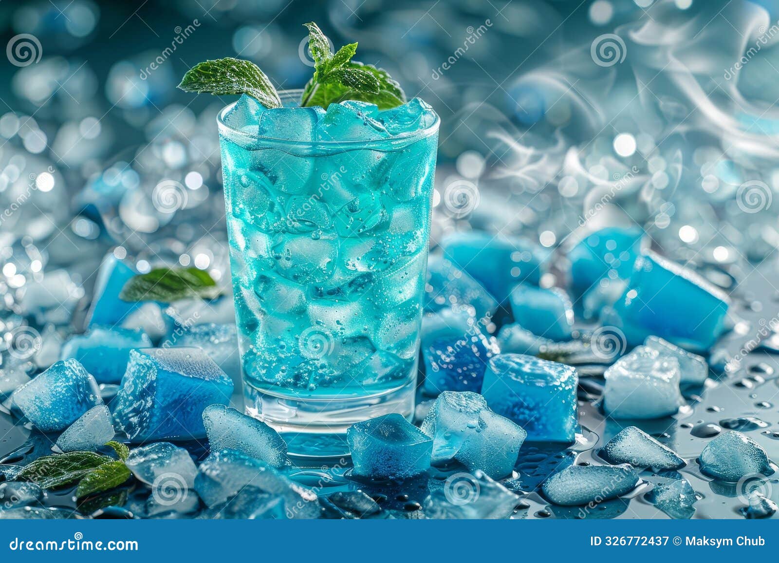 Hyper Realistic Blue Lagoon Vodka Poster with High Resolution Product ...