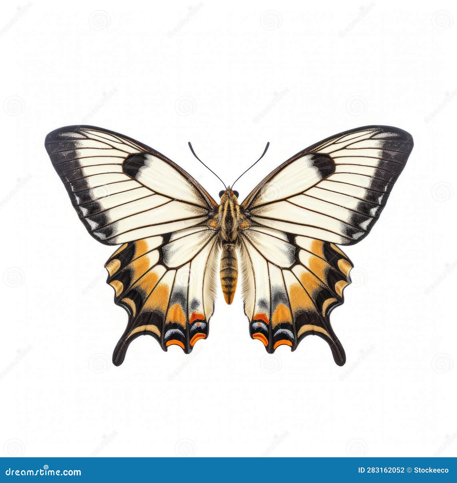 Hyper-realistic Butterfly Illustration on White Background Stock ...